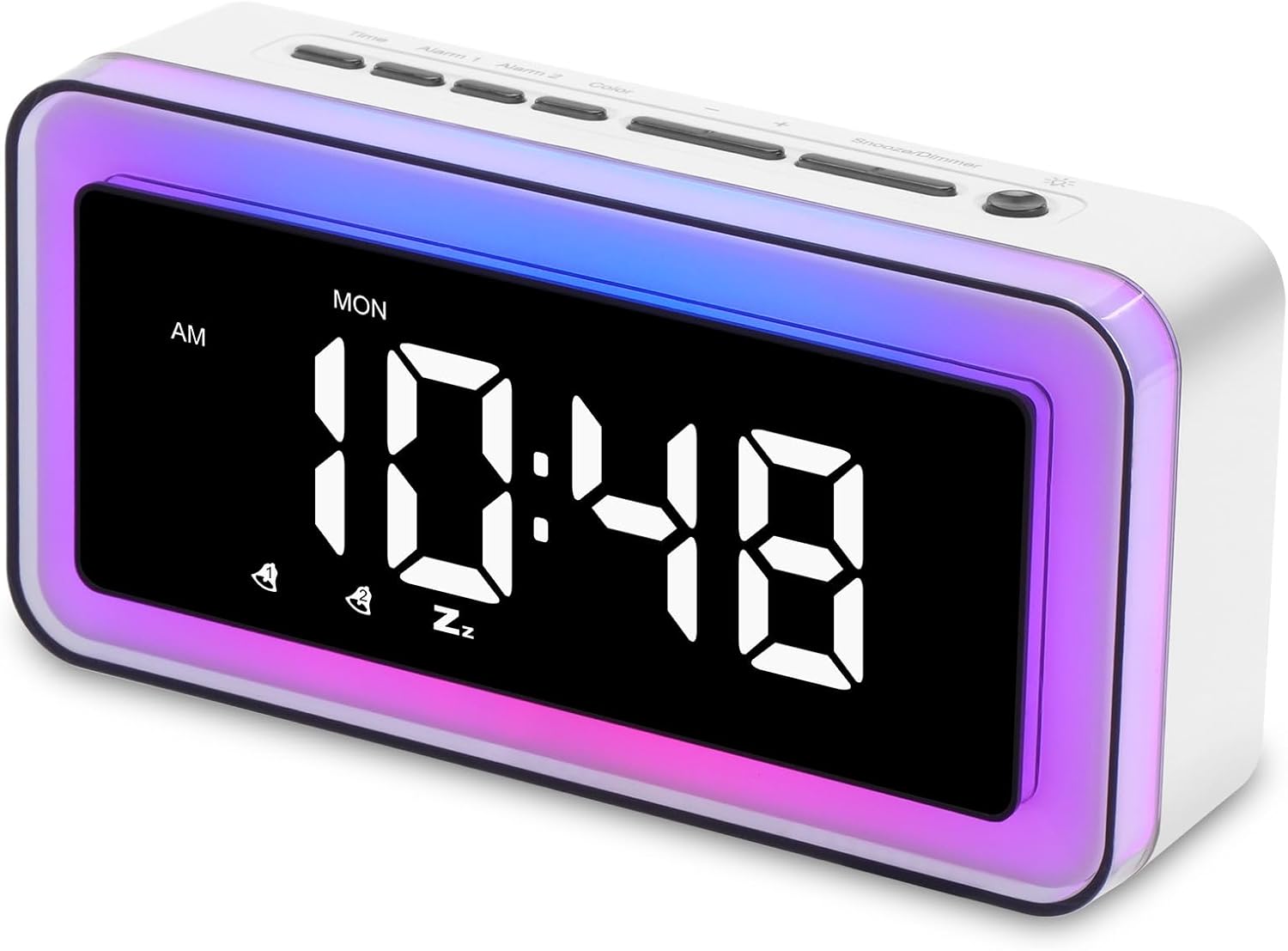 Wake Up Light Alarm Clock, Super Loud Digital Alarm Clock with RGB ...