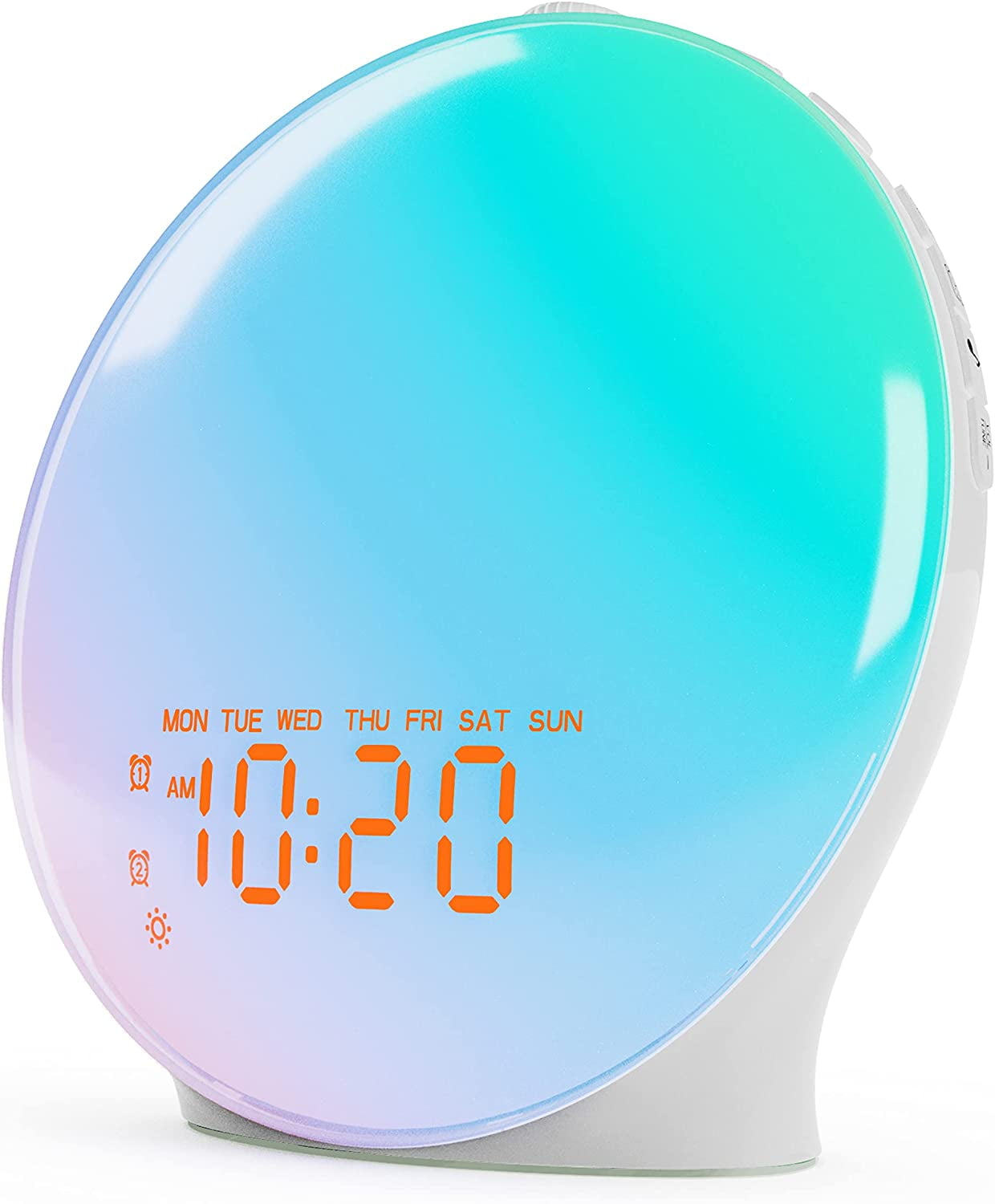 Wake Up Light Sunrise Alarm Clock for Bedroom, 17 Nightlights, Sound ...