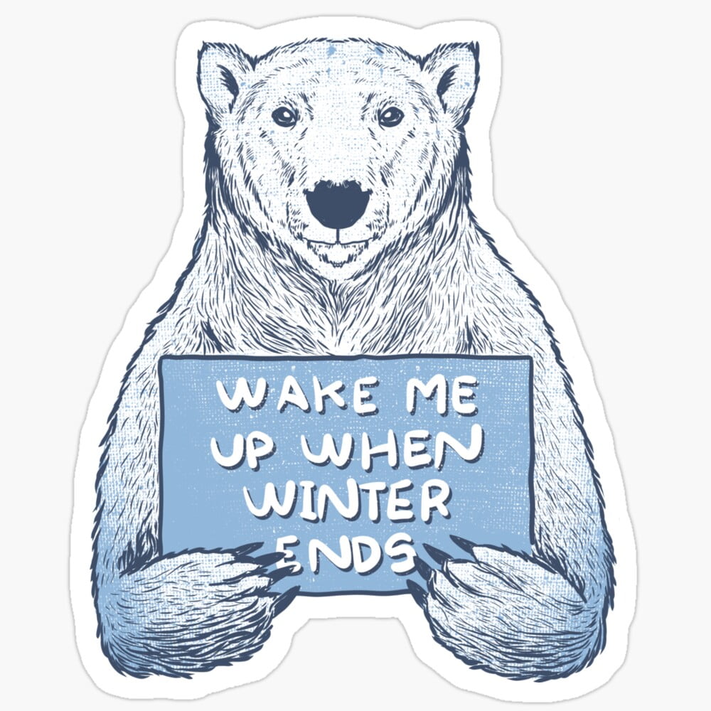 Wake Me Up When Winter Ends Sticker Phone Decal Water Bottle Stickers ...
