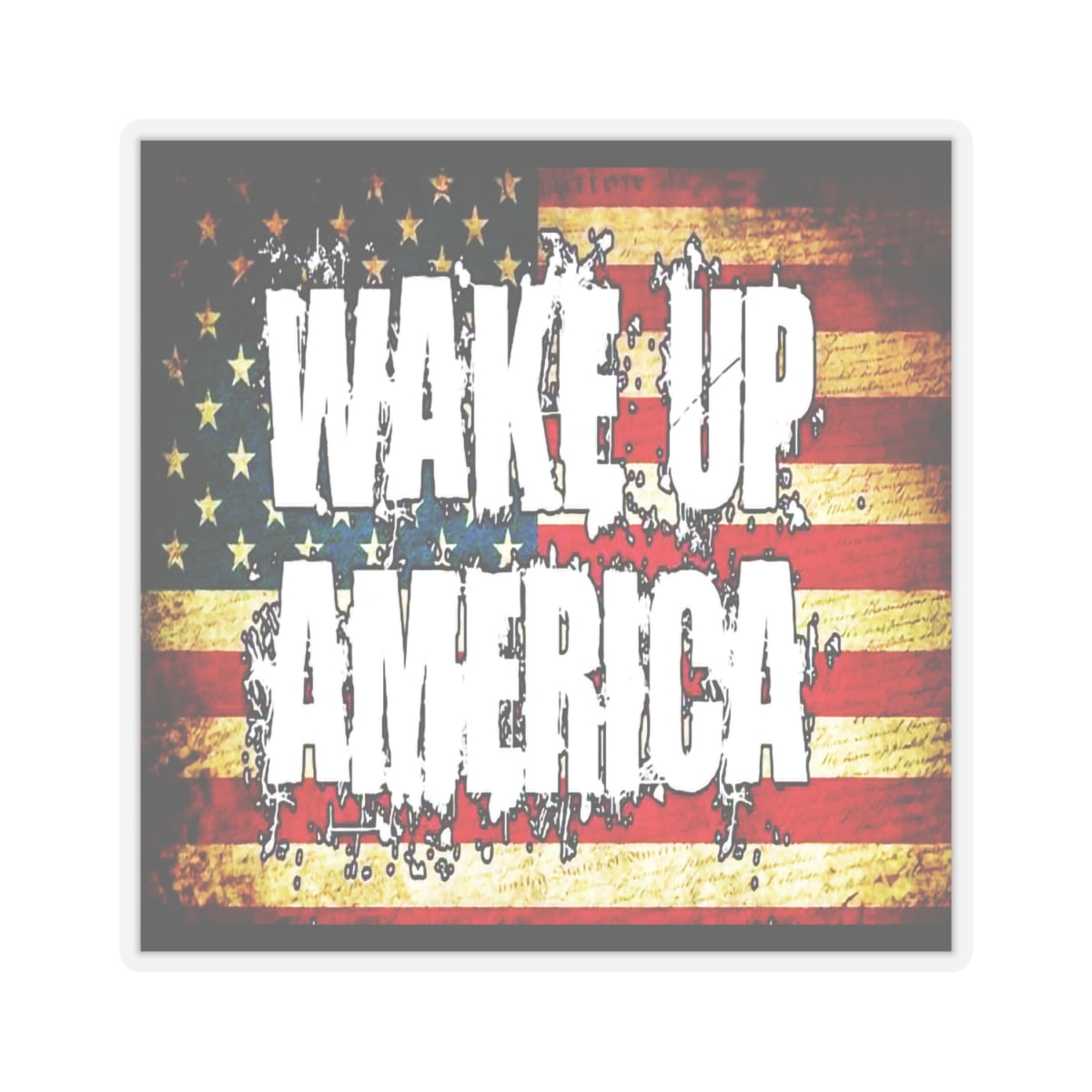 Wake Up America Tattered Flag Kiss-Cut Stickers - Walmart.com