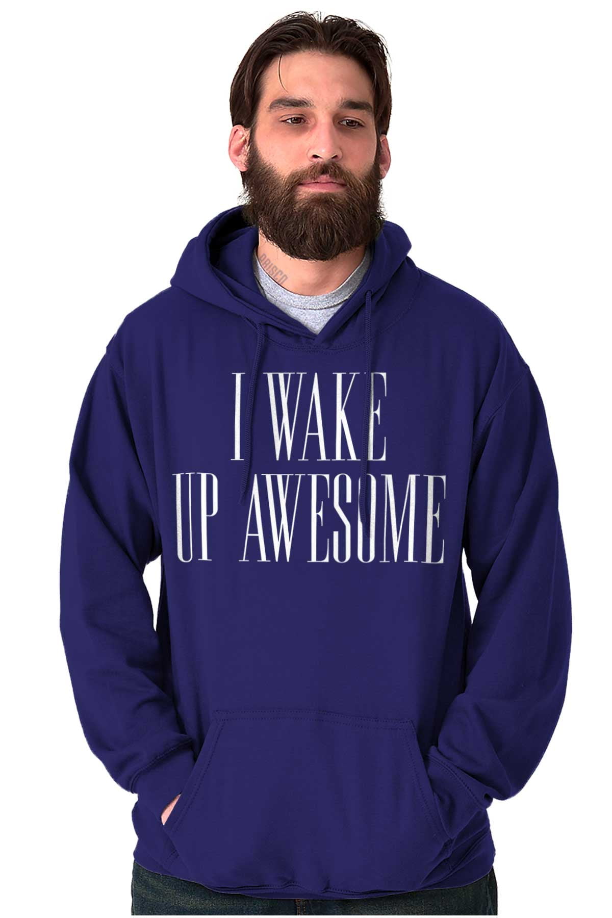 Wake Up Awesome Confident Positive Unisex Plus Size Hoodie Brisco ...