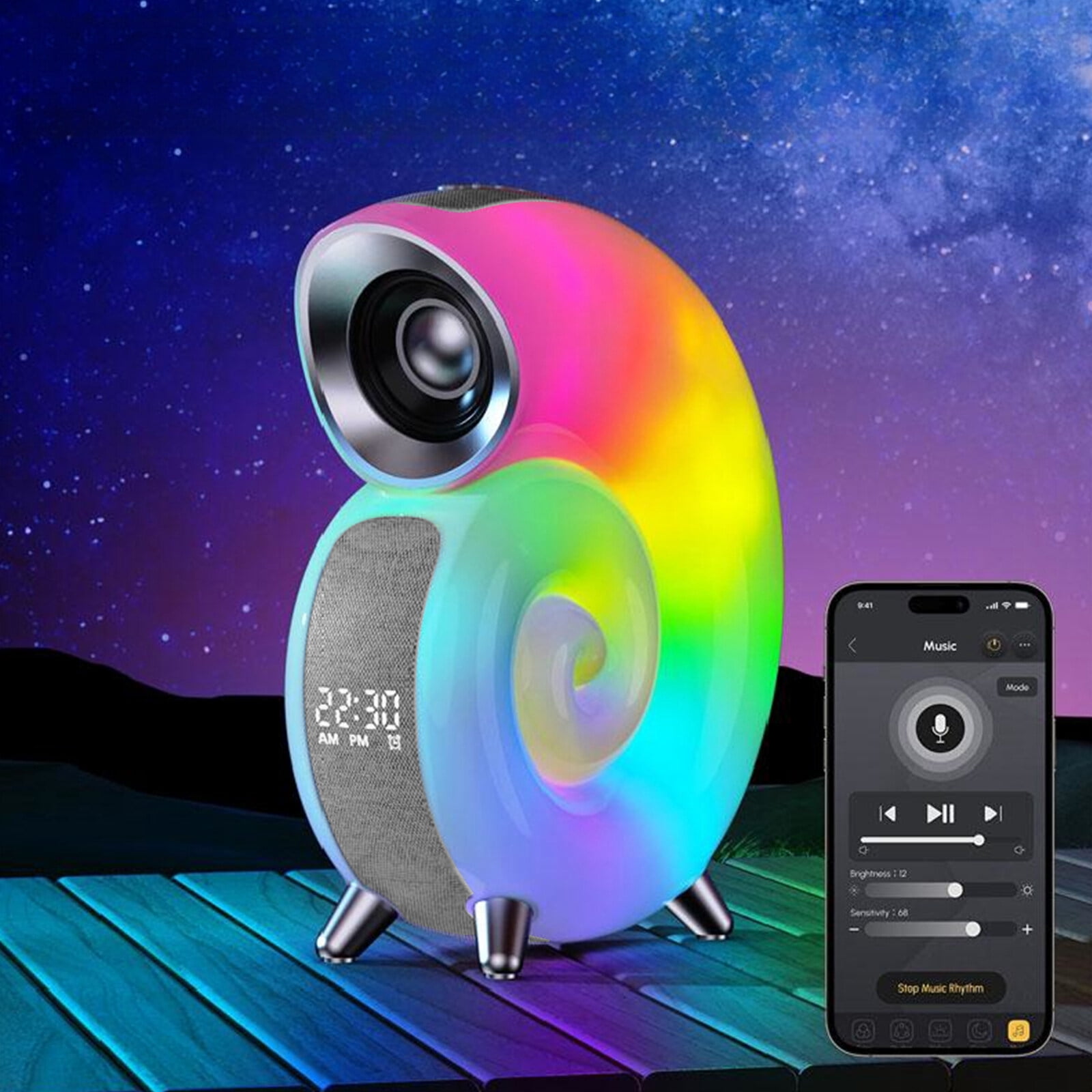 Sunrise Alarm Clock, Bluetooth Speaker Wake Up Light, Kids Night Light ...