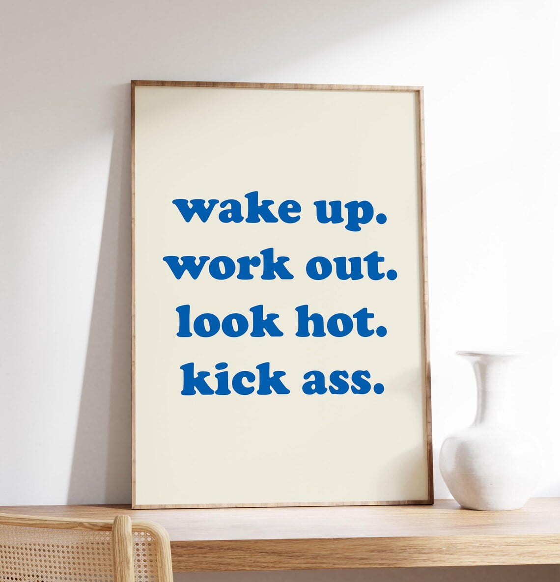 Wake Up Work Out Poster, Fitness And Gym Wall Art, Active Lifestyle ...