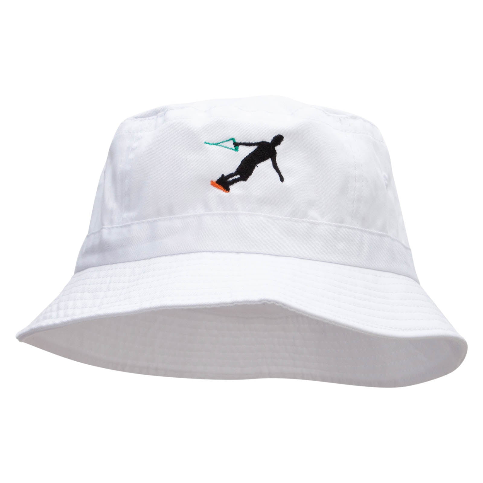 Wakeboarding Embroidered Pigment Dyed Bucket Hat - White OSFM - Walmart.com