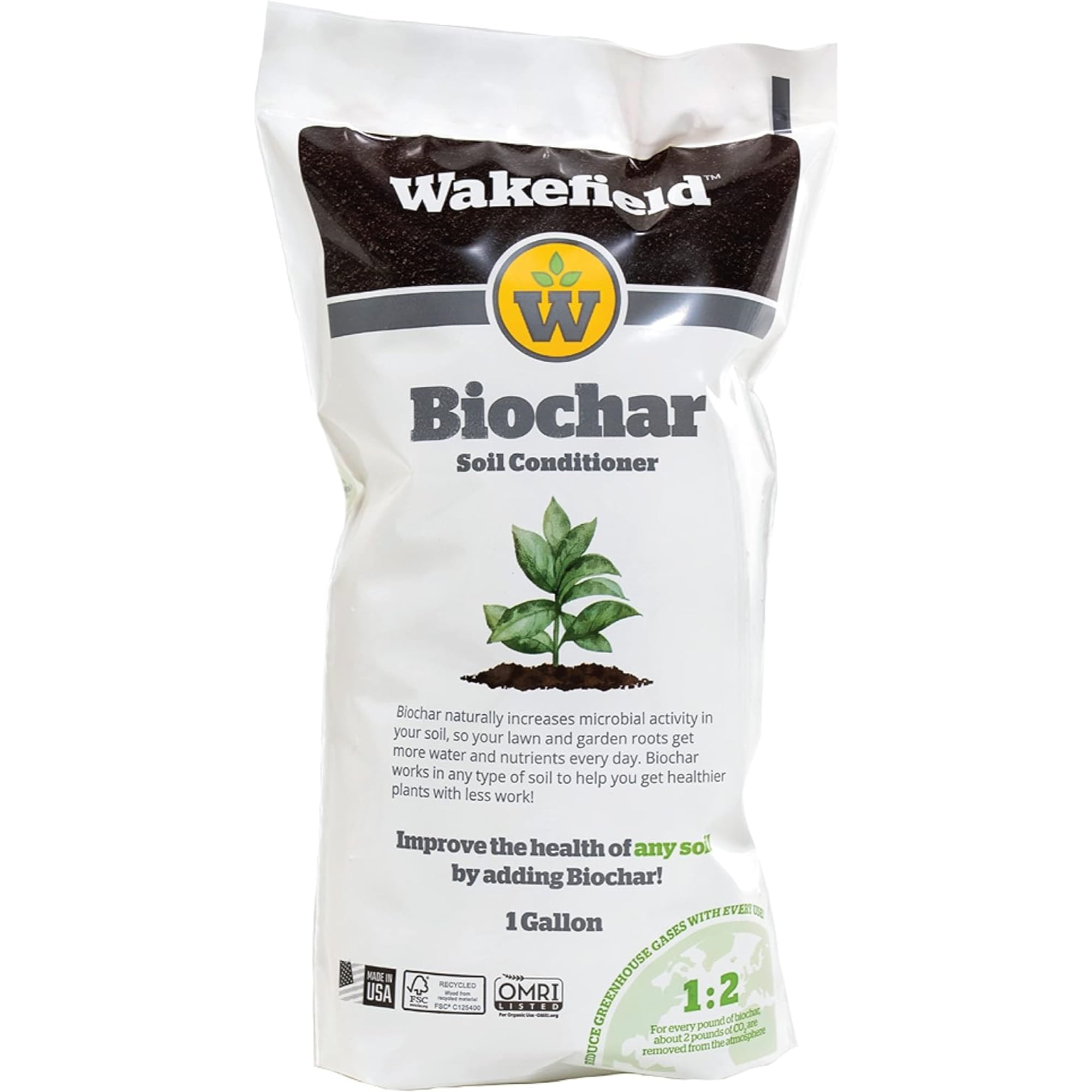 Wakefield Biochar Organic Soil Conditioner for Garden and Lawn - 1 ...