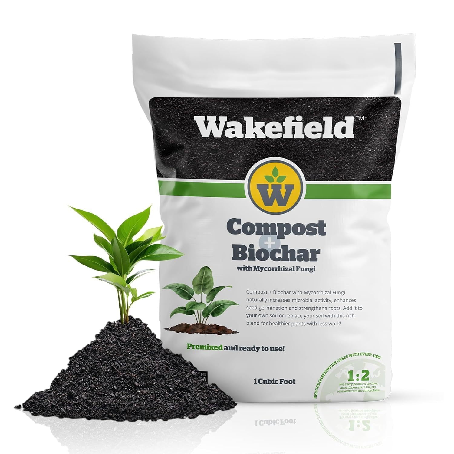 Wakefield Compost + Biochar with Mycorrhizal Fungi – Premium Aged ...