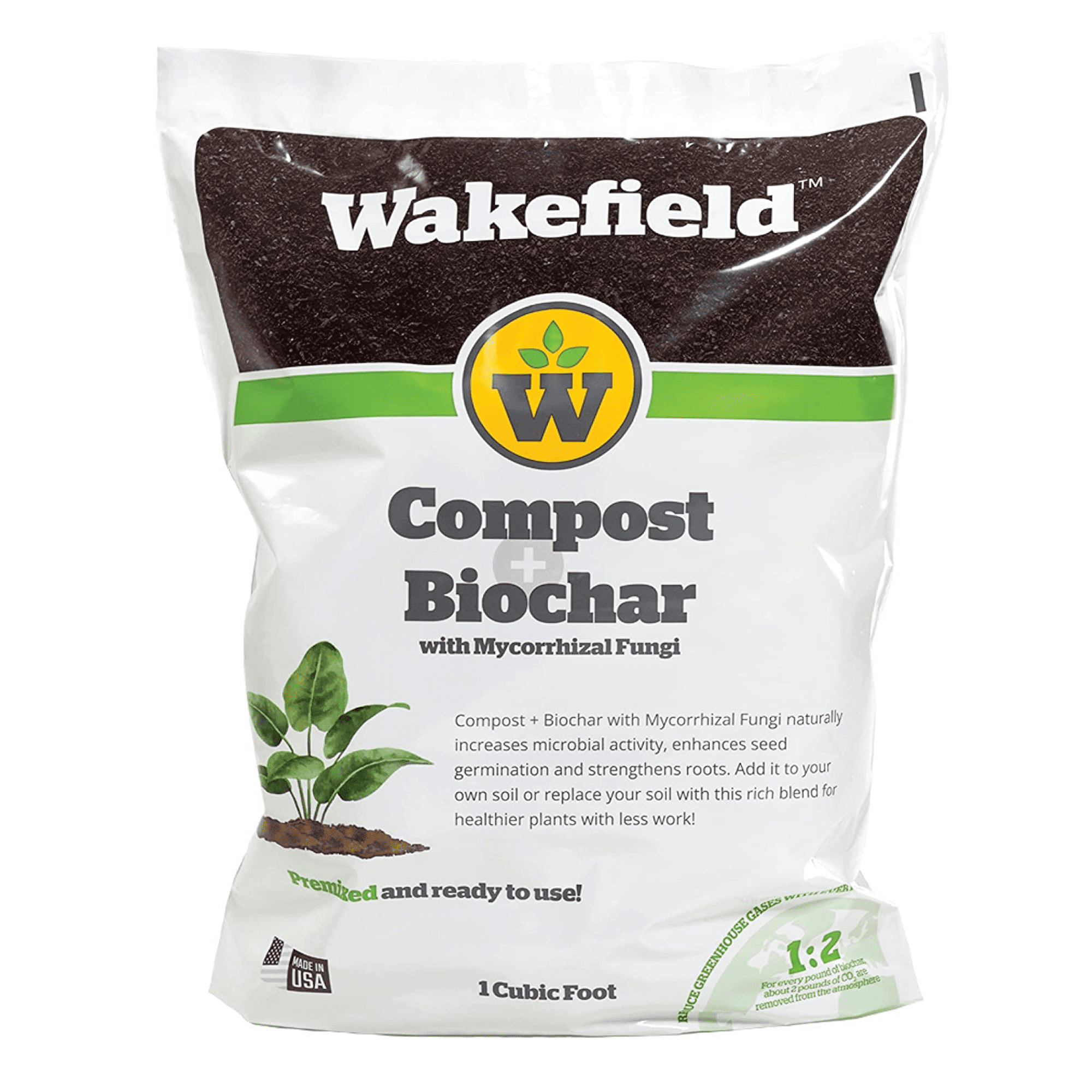 Wakefield Organic Compost Mix with Biochar and Mycorrhizal Fungi for ...