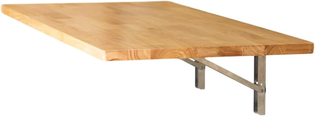 Wakefield Fold Wall Mounted Work Bench, Butcher Block Hardwood Table ...