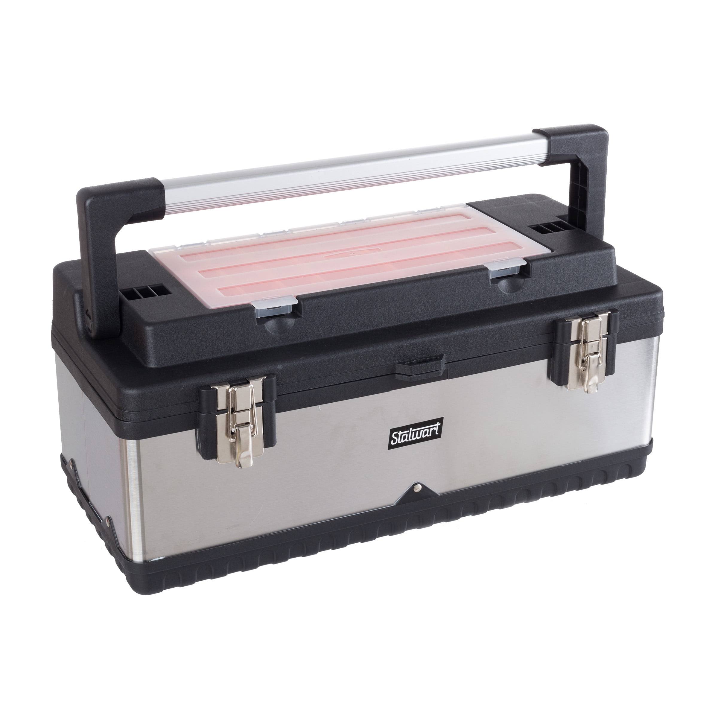 Stalwart Portable Tool Box with Small Parts Organizer and Removable ...
