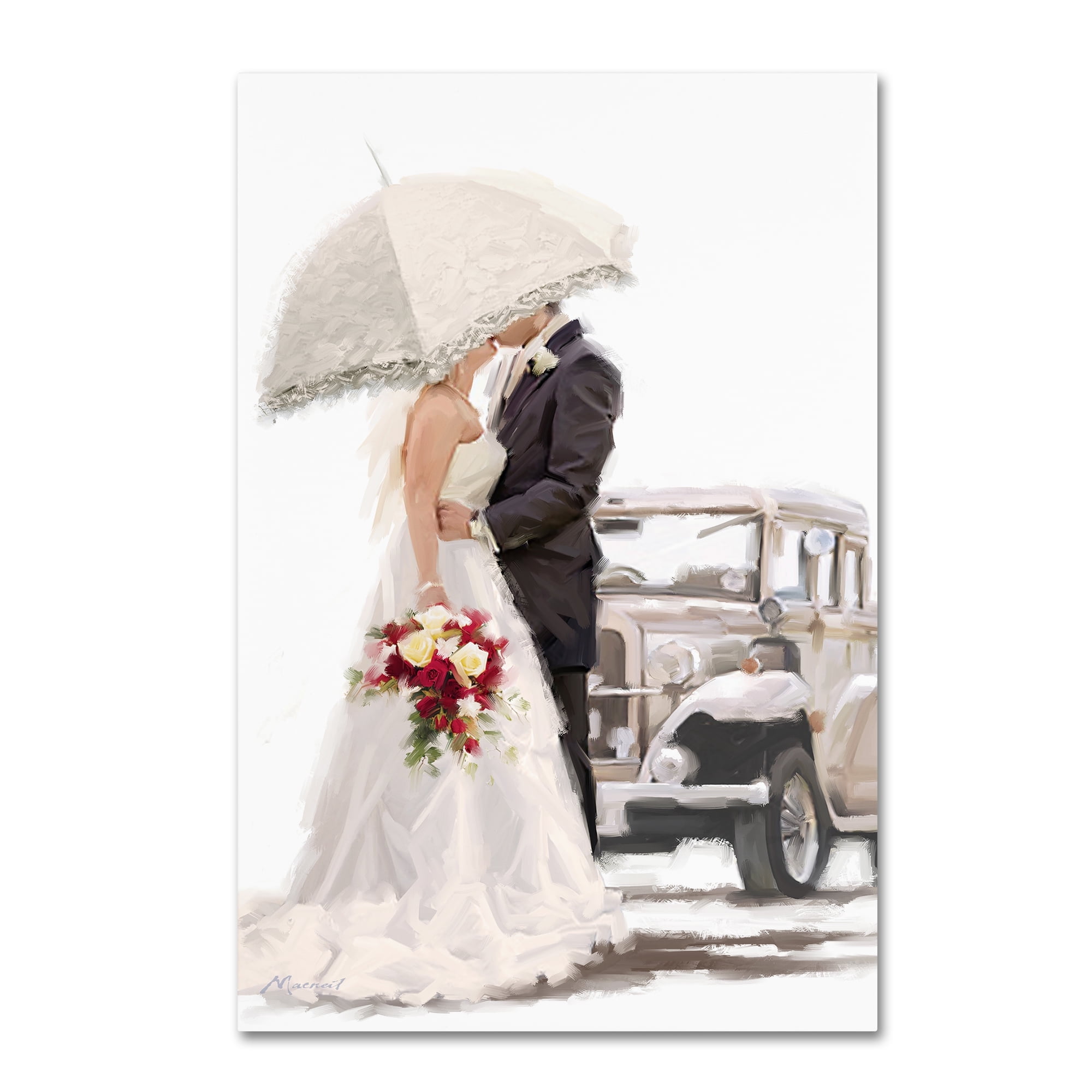 The Macneil Studio 'Wedding Car' Canvas Art - Walmart.com