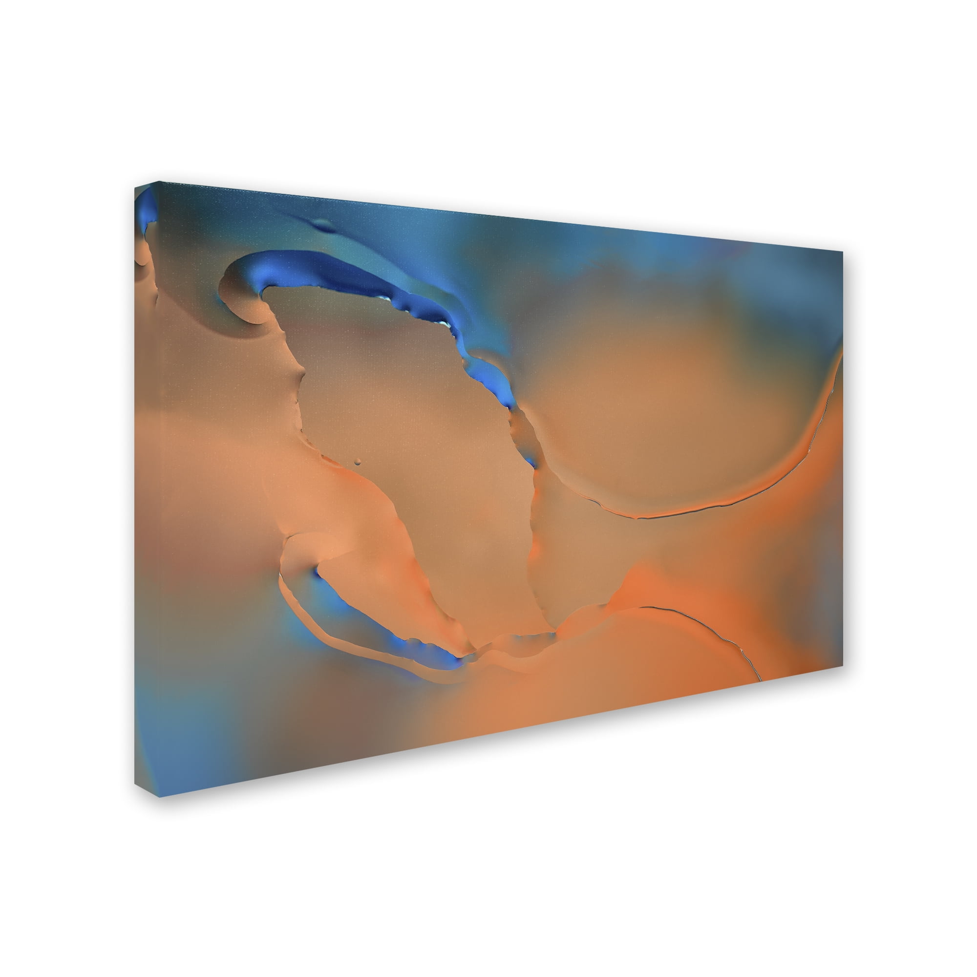 Cora Niele 'Blue and Orange Flow' Canvas Art - Walmart.com