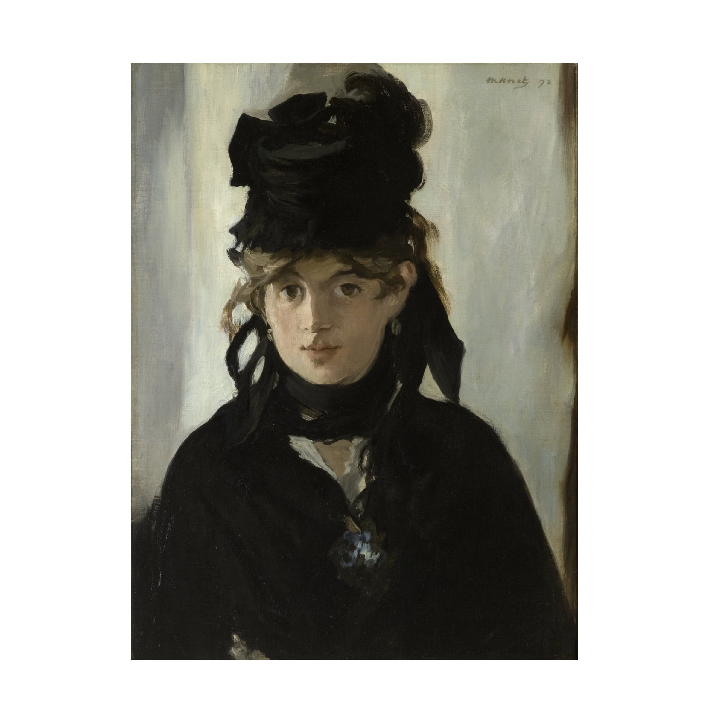 Manet 'Berthe Morisot with a bouquet of Violets' Canvas Art - Walmart.com