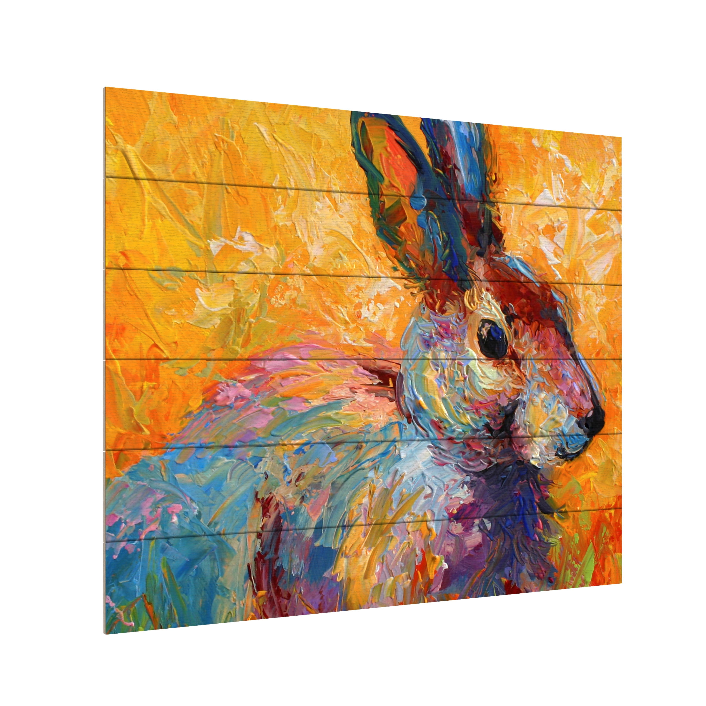 Marion Rose 'Bunny IV' Wood Slat Art - Walmart.com