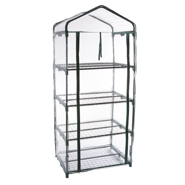 Pure Garden 4 Tier Mini Greenhouse with Rust-Resistant Frame and ...