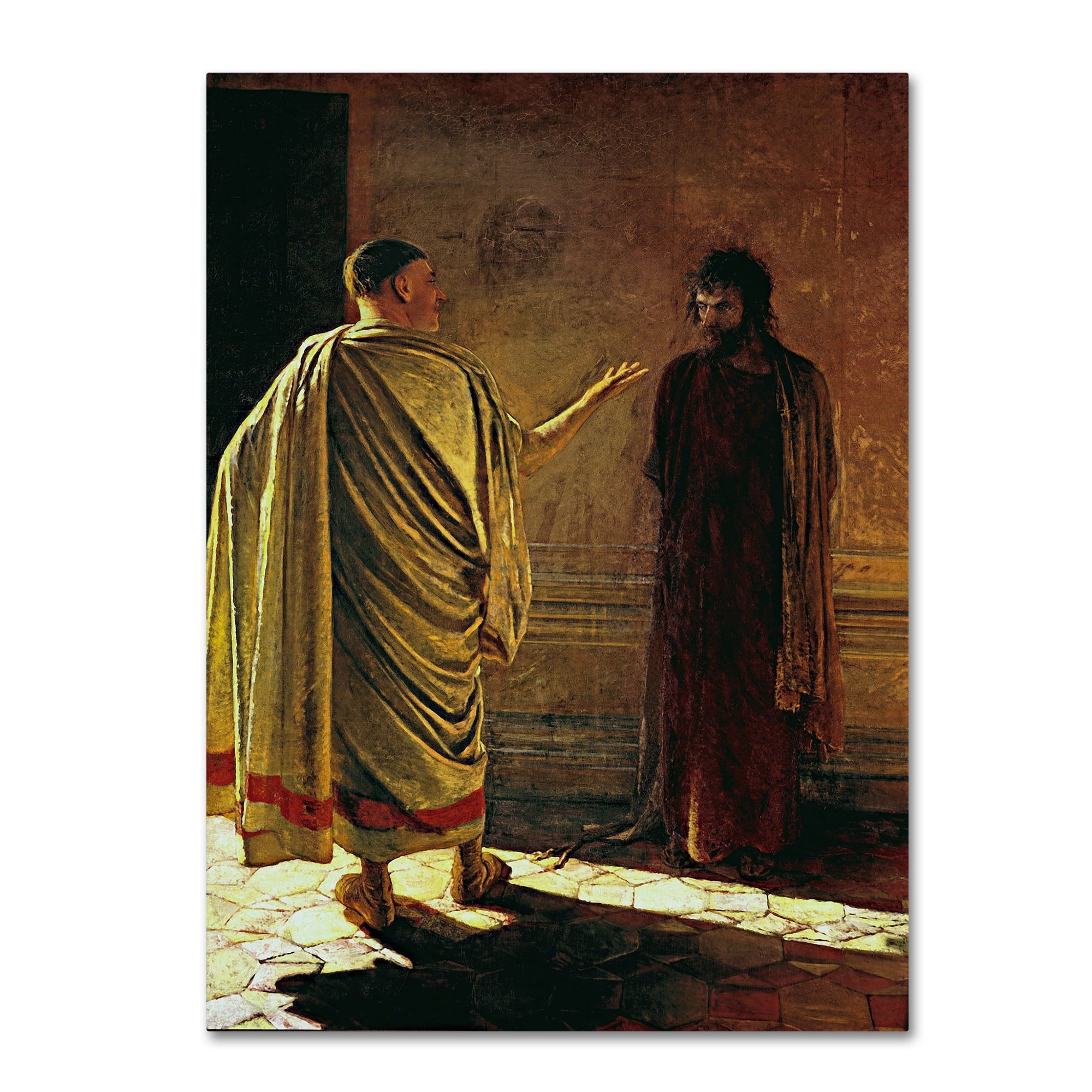 Nikolai Ge 'What Is Truth (Christ And Pilate)' Canvas Art - Walmart.com
