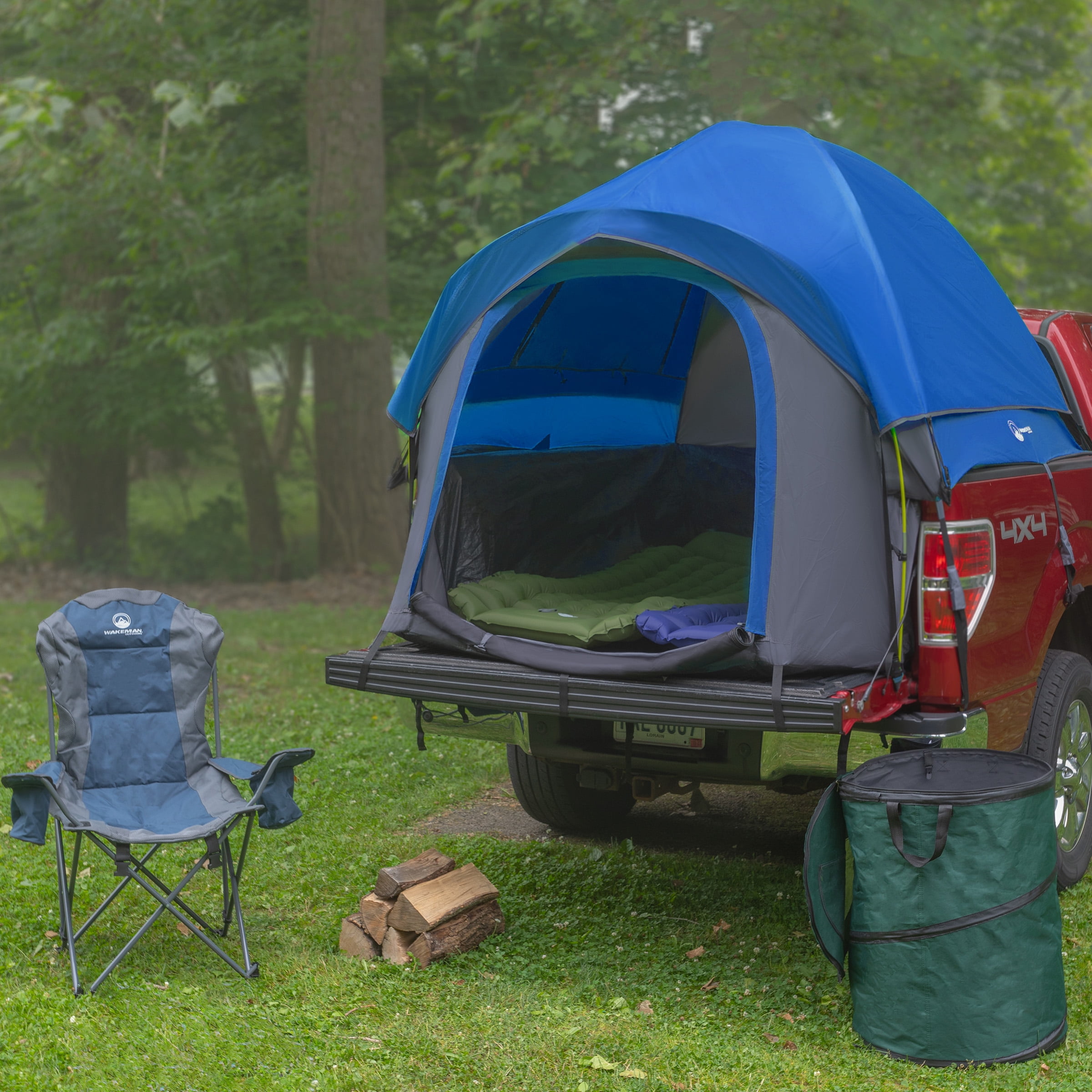 Wakeman, Truck Bed Camping Tent, 5.5-6 ft, Blue, Water-Resistant ...