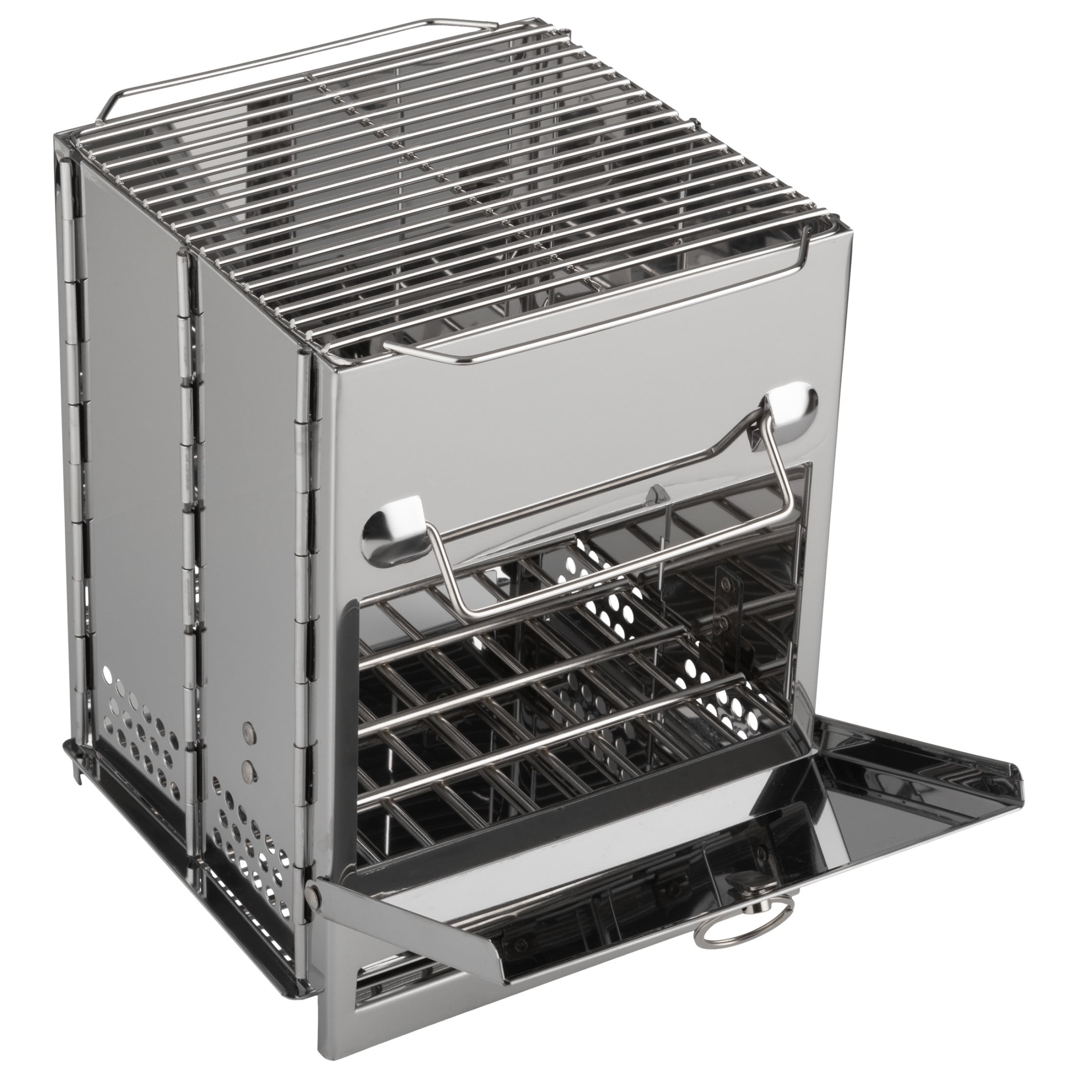 Wakeman Outdoors Stainless Steel Wood Burning Rocket Stove, Portable ...