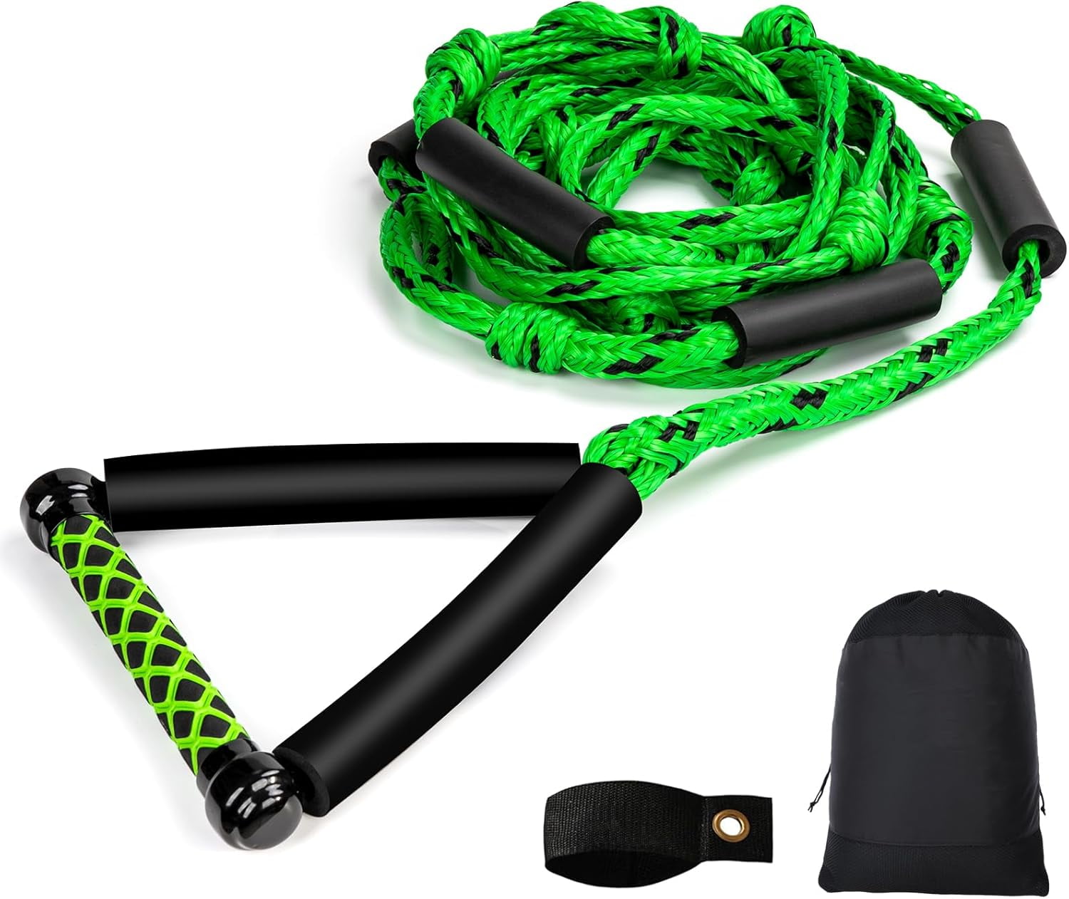 Wakesurf Rope - 25ft Floating Wake Surf Ropes and Handle, 4 Sections ...