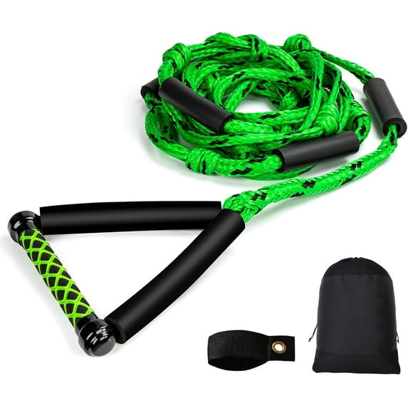Wakesurf Rope - 25ft Floating Wake Surf Ropes and Handle, 4 Sections ...