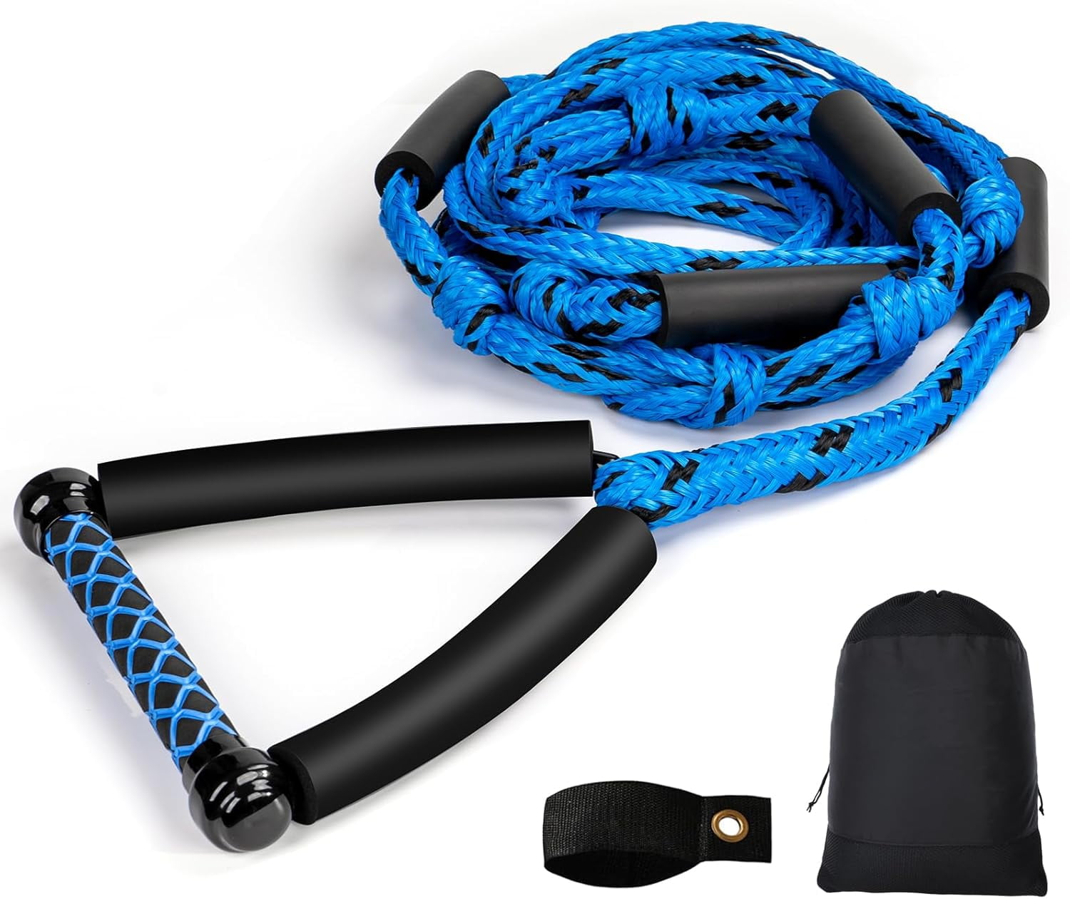 Wakesurf Rope - 25ft Floating Wake Surf Ropes and Handle, 4 Sections ...