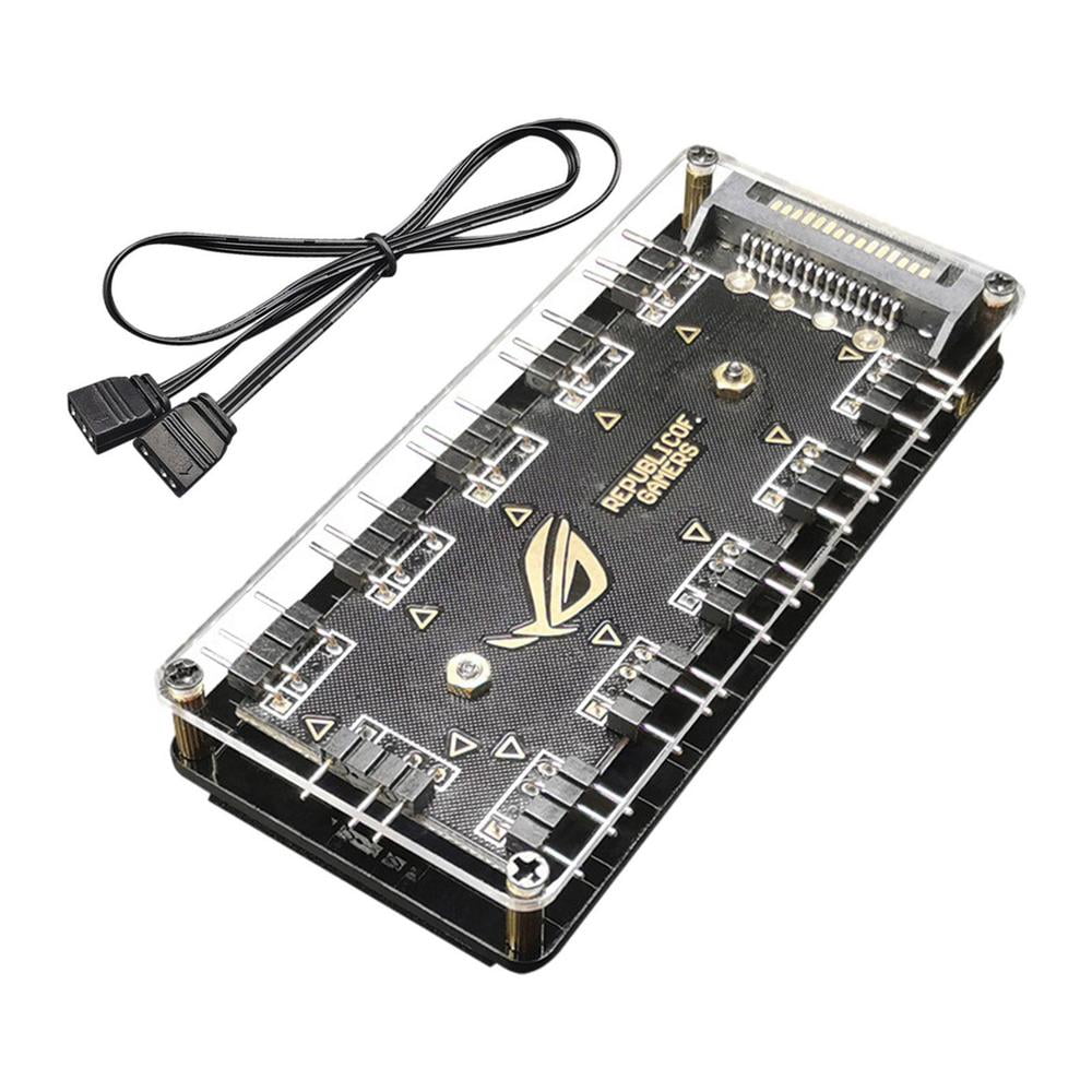 Wakfran ARGB Header Splitter 3 Pin ARGB Fan Hub 5V PC ARGB Splitter Hub ...
