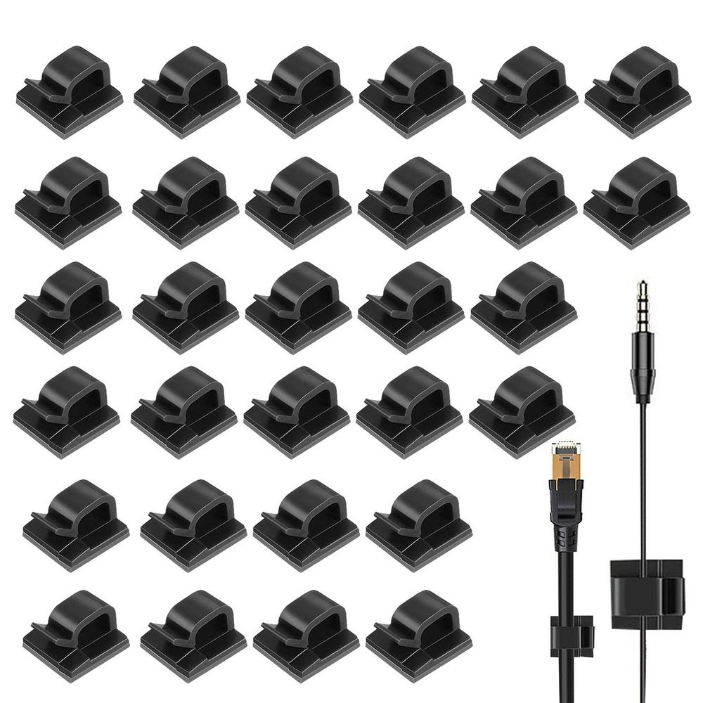 Wakfran Cable Sticky Clips 30pcs Cable Management Clips Cord Clips ...