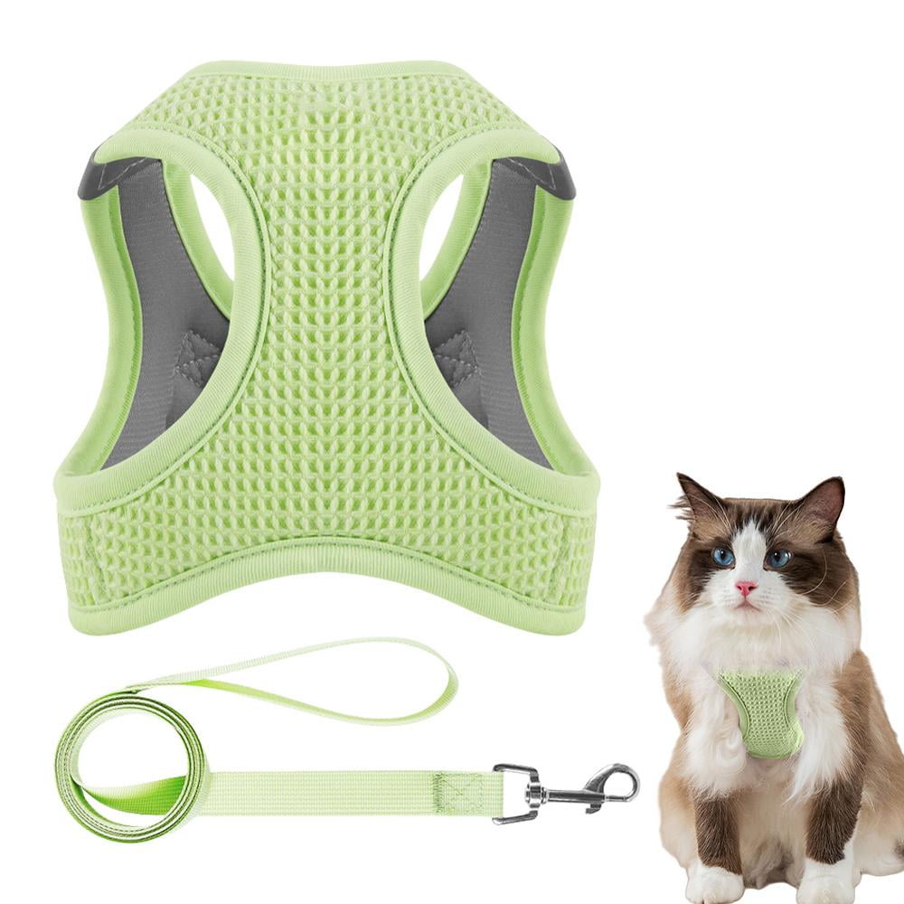 Wakfran Cat Harness For Walking Anti-Escape Mesh Cat Harness Reflective ...