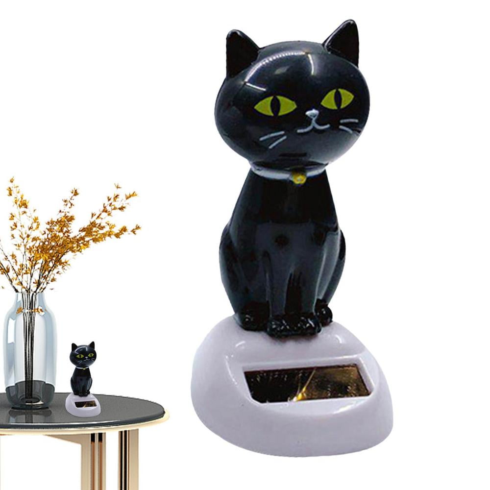 Wakfran Cat Shaking Head Shaking Head Solar Dancing Figurines Solar ...