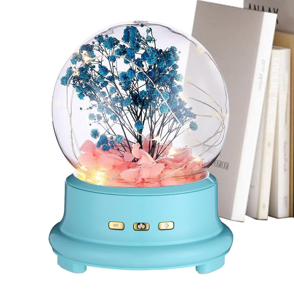 Wakfran Crystal Ball Wireless Speaker Eternal Flowers Rose Musical Box ...