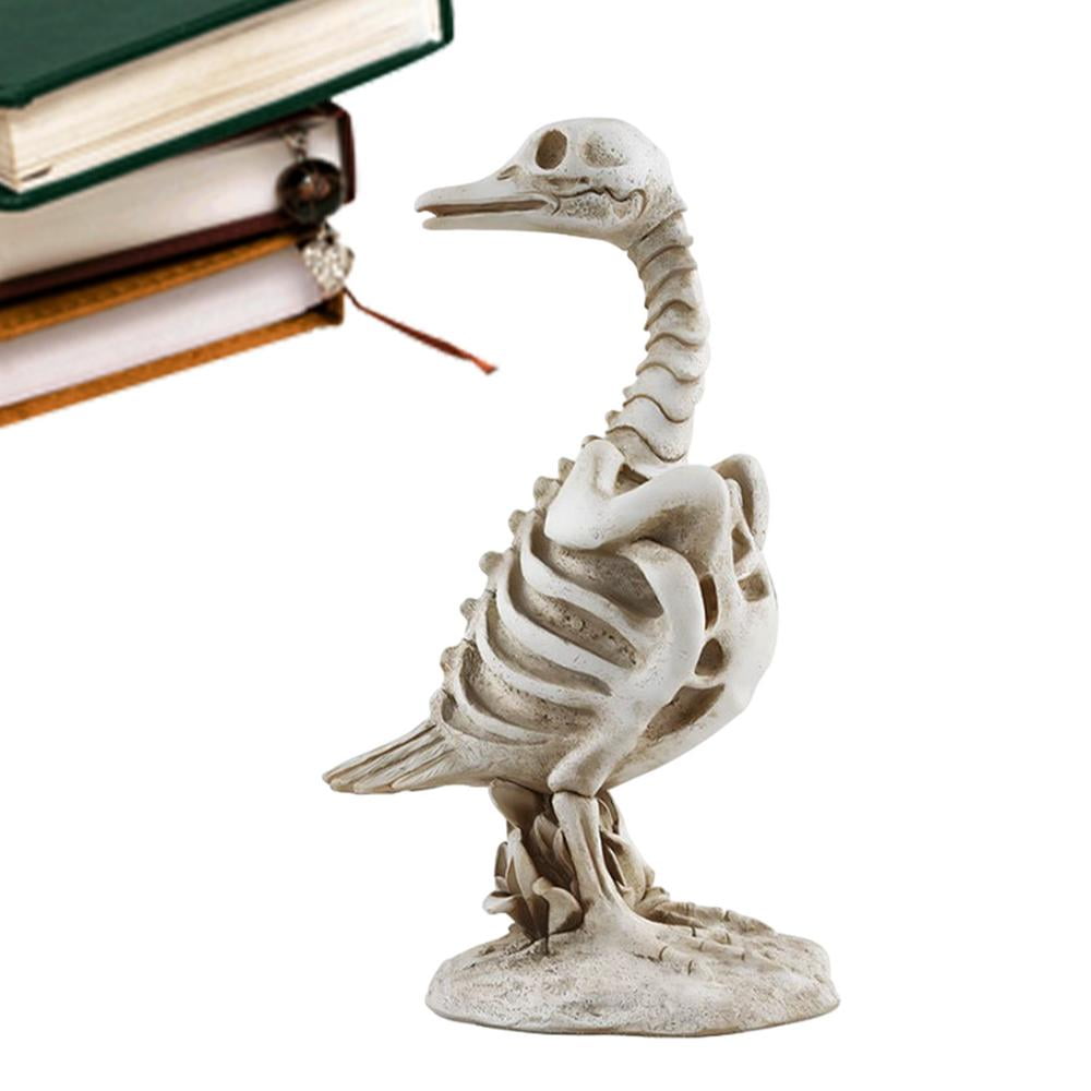 Wakfran Resin Skeleton Duck Horror Desktop Halloween Ornament Skeleton ...