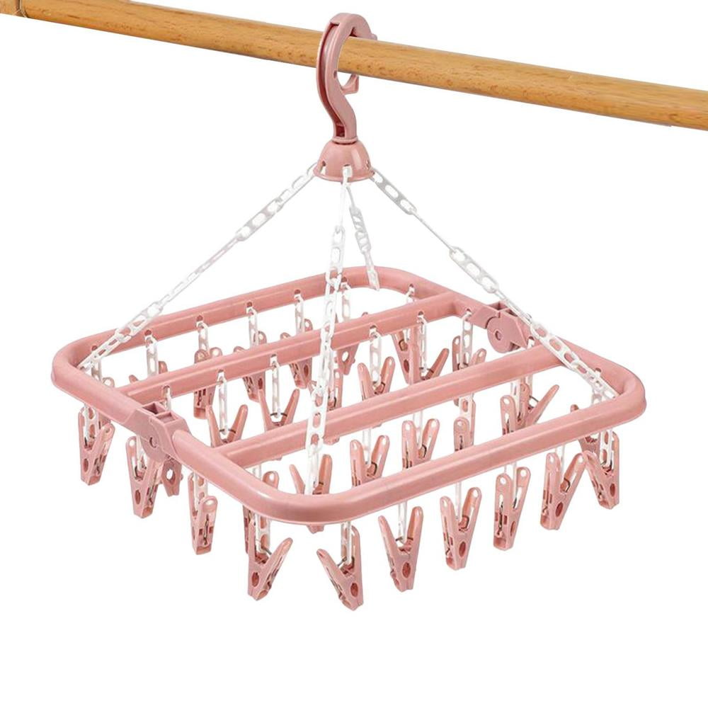 Wakfran Underwear Drying Rack Swivel Clothes Hanger Drying Rack With 32 ...