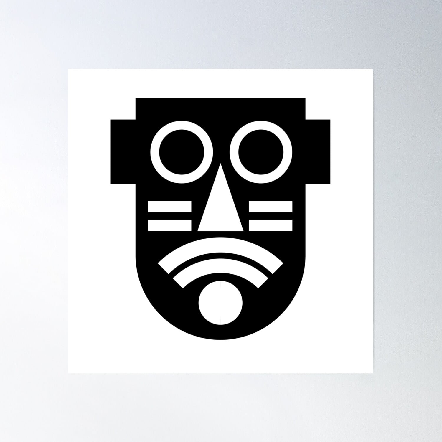 Waki Taki Tiki Mask Number 2 Poster Wall Art, Modern Wall Decor, 16x16 ...