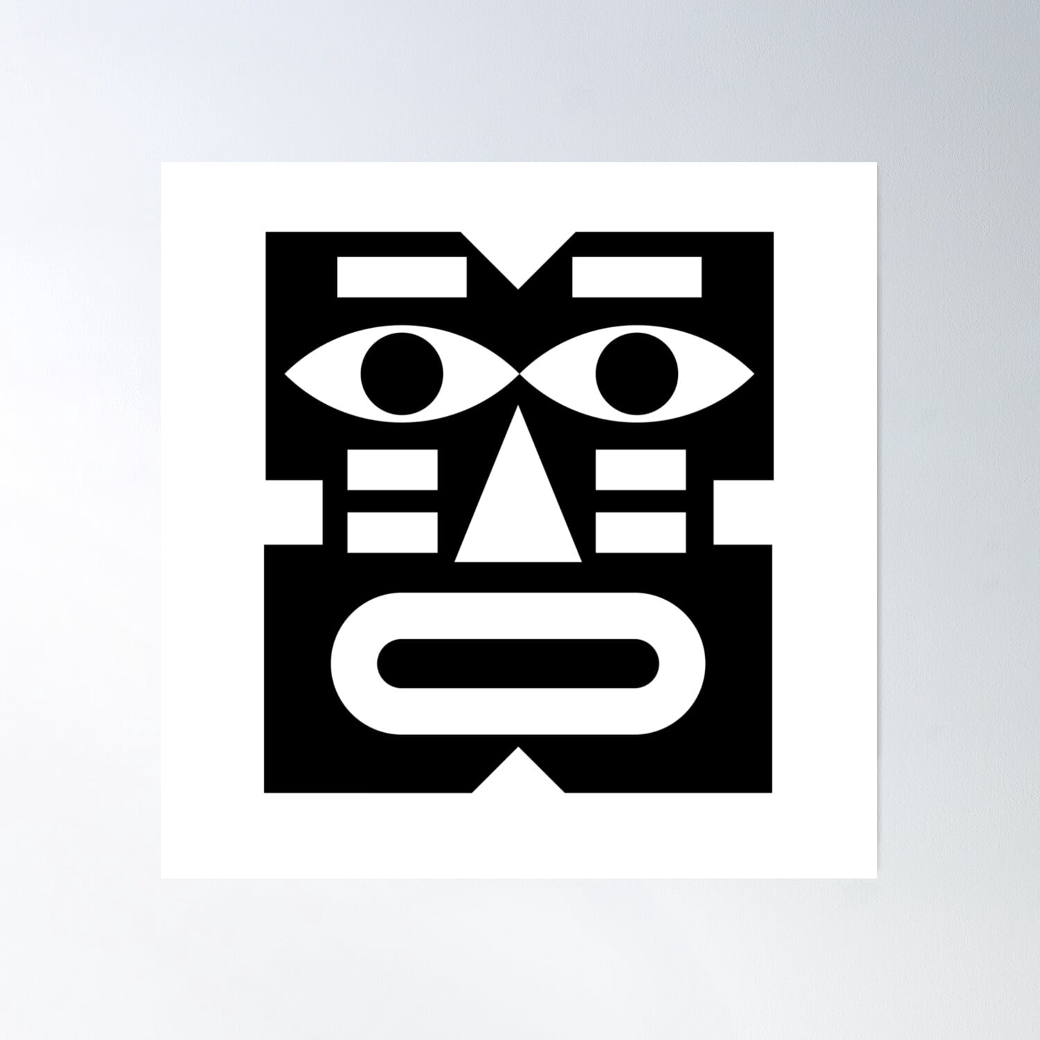 Waki Taki Tiki Mask Number 4 Poster Wall Art, Modern Wall Decor, 30x30 ...