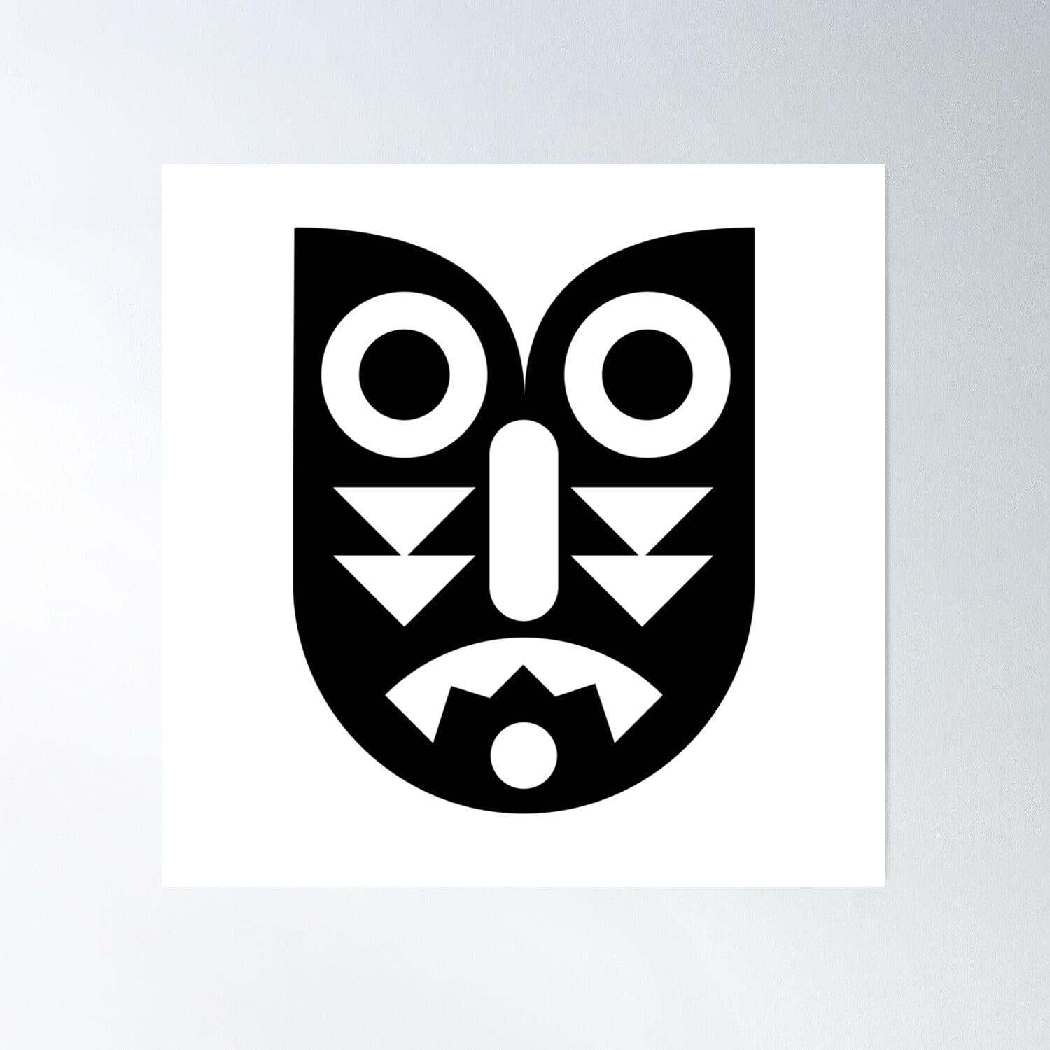 Waki Taki Tiki Mask Number 7 Poster Wall Art, Modern Wall Decor, 30x30 ...