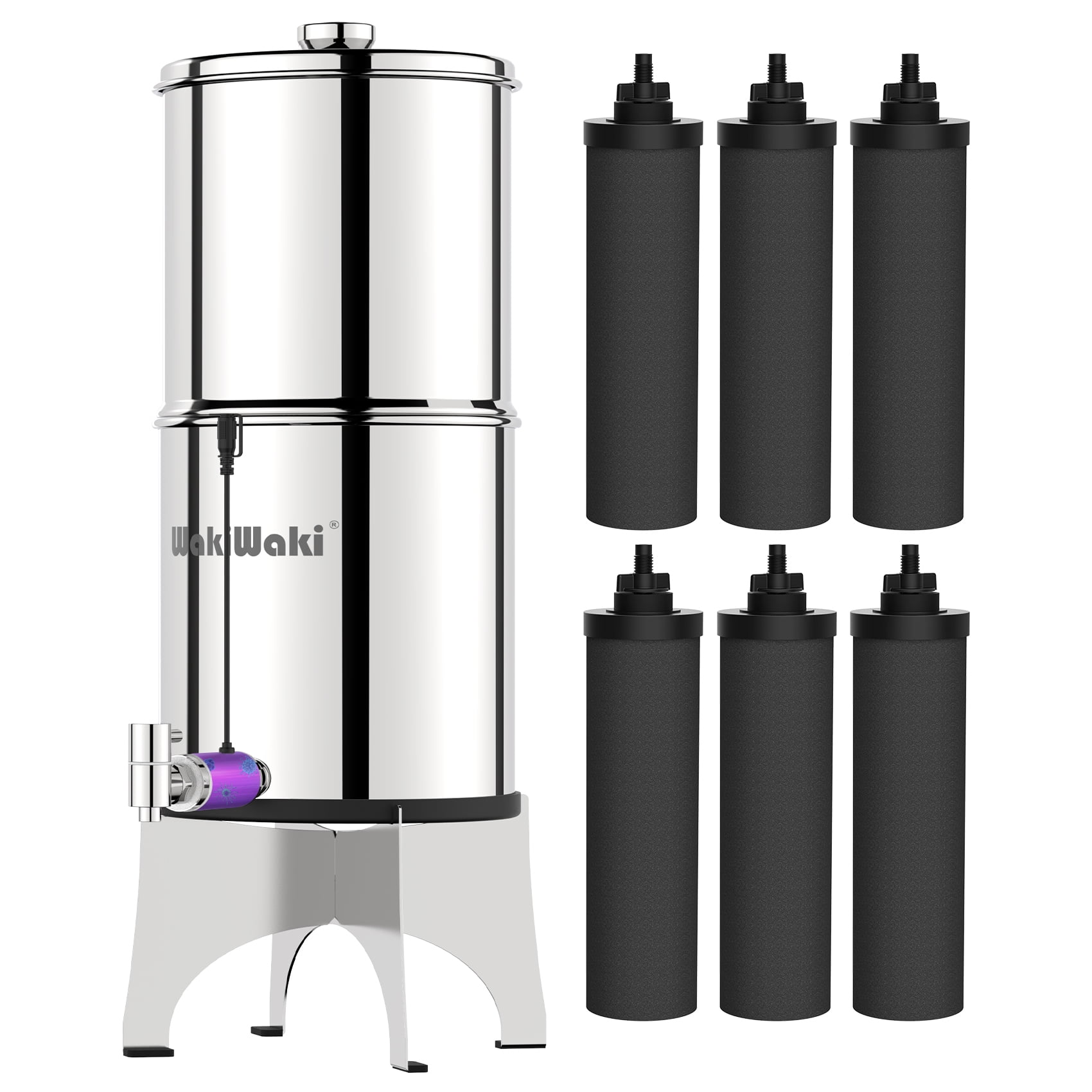 2.25G UV Countertop Water Filtration System, Portable Gravity-Fed ...