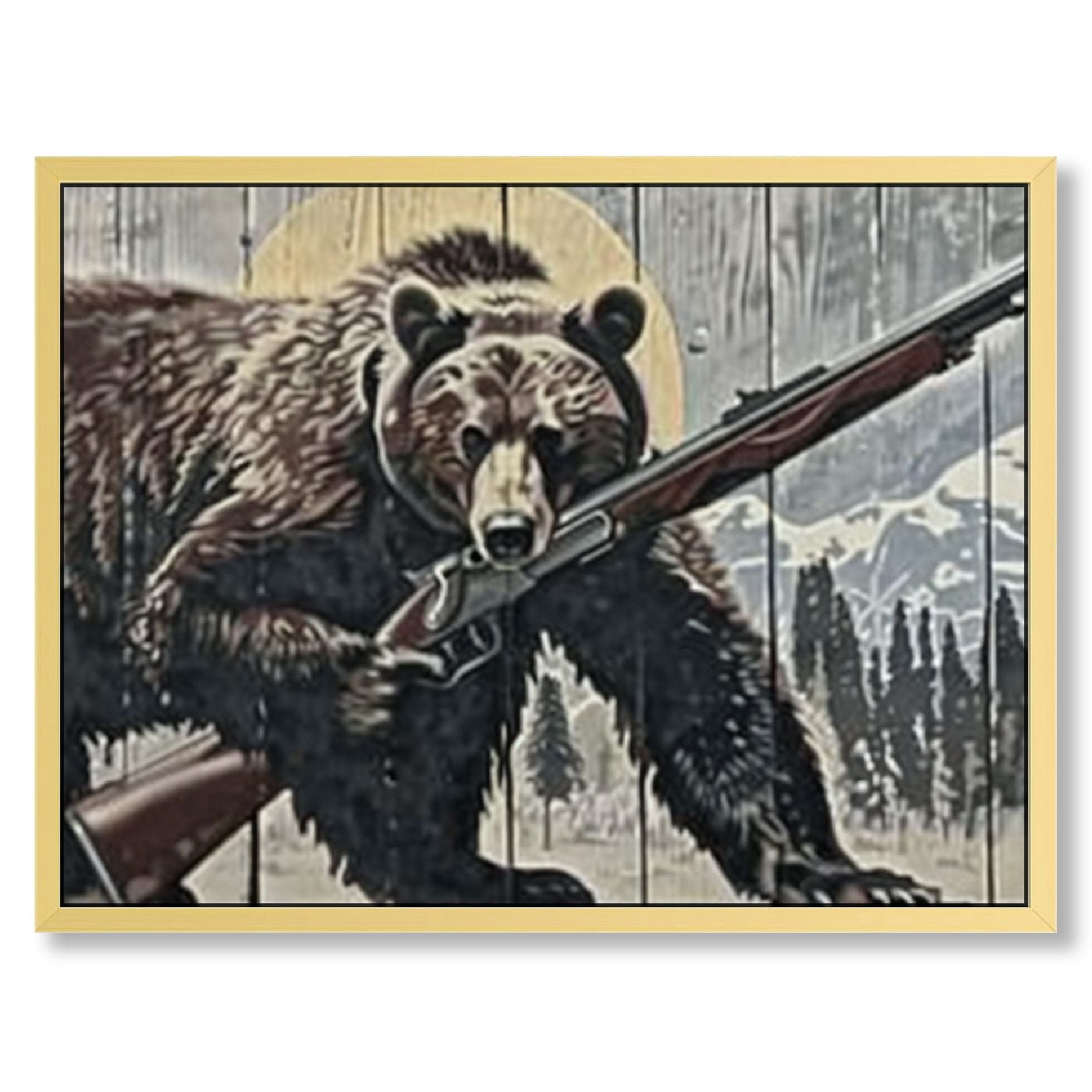 Wal Sign | Bear Flag Art Poster Plaque for Decoration at Home Bar Room ...