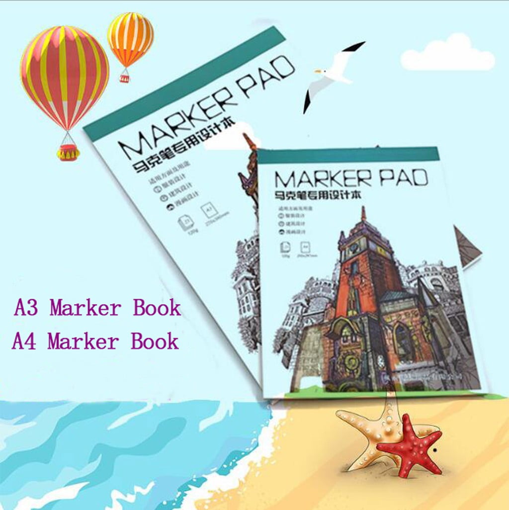 Wal-mart Kcavykas Marker special paper A3 hand-painted sketch book ...