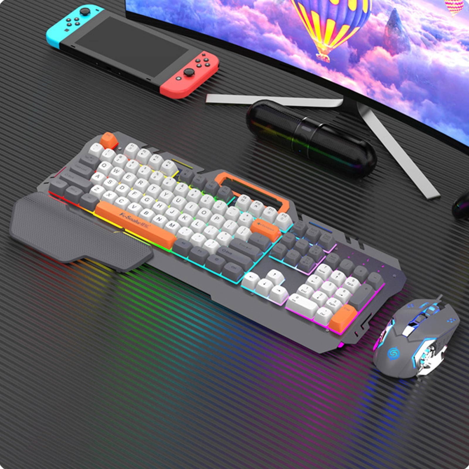 Wal-mart Deals Kcavykas Wired Gaming Keyboard Metal Panel Fashion Color ...