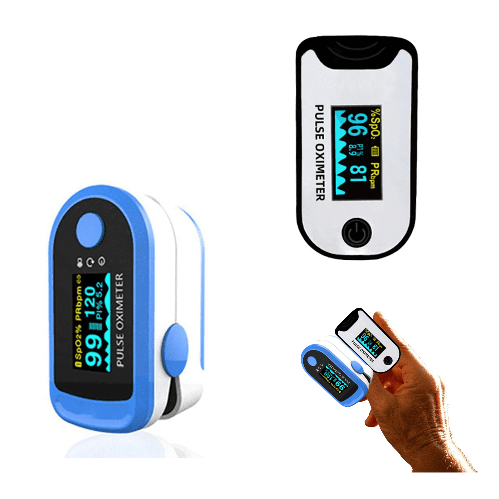 WalBkBS Portable Pulse_Oximeter_Fingertip,Oxygen_Monitor_Fingertip ...