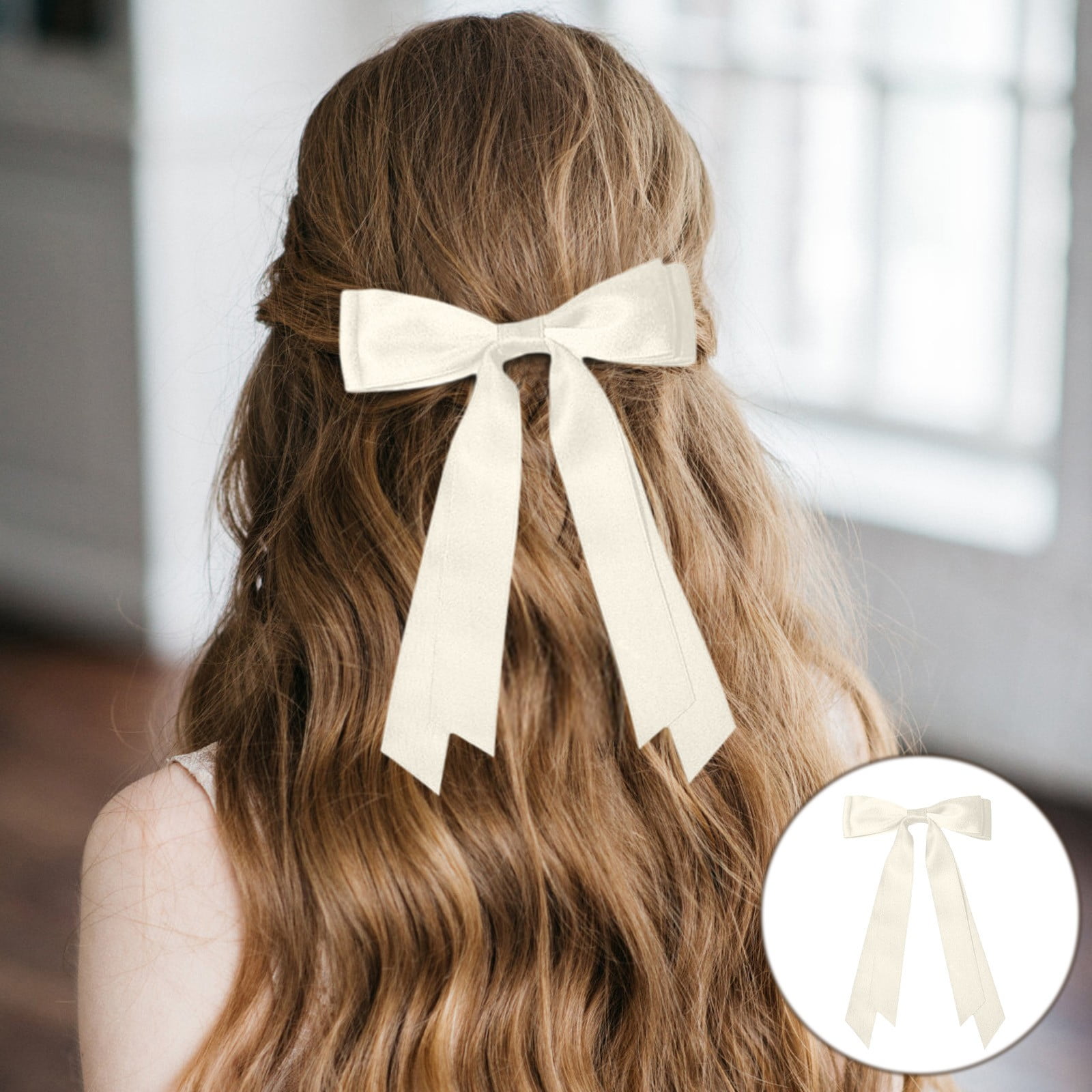 WalGRHFR And Fene: Long Tail French Knot Satin Like Material Giant Bow ...