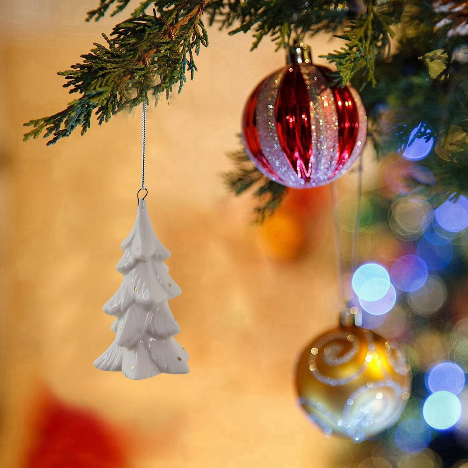 WalGRHFR Ceramic Christmas Snowhouse Ornament Uniquely Embo Atmospheric ...