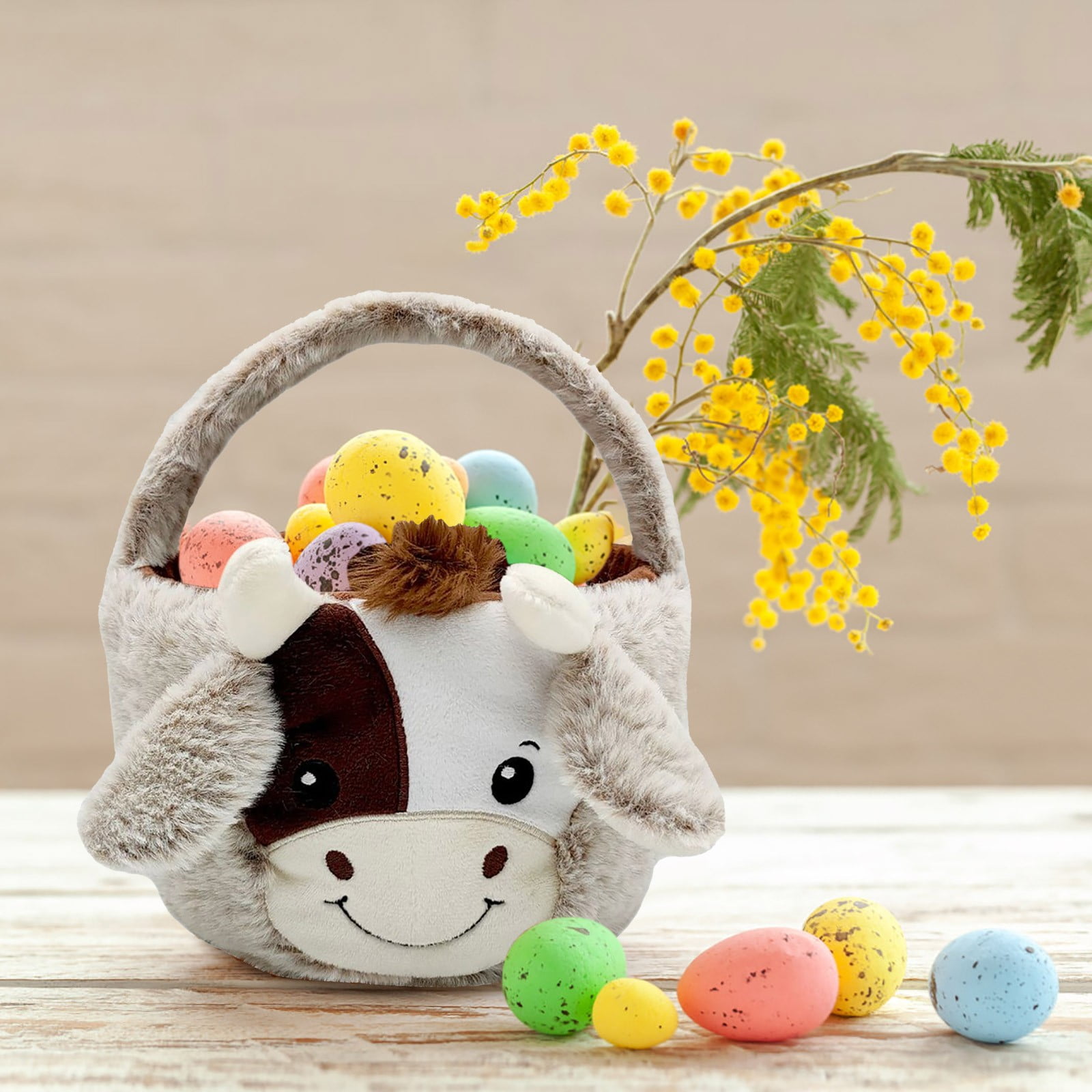 WalGRHFR Cow Bags Plush Buckets Plush Ear Tote Bags Cow Bags For ...