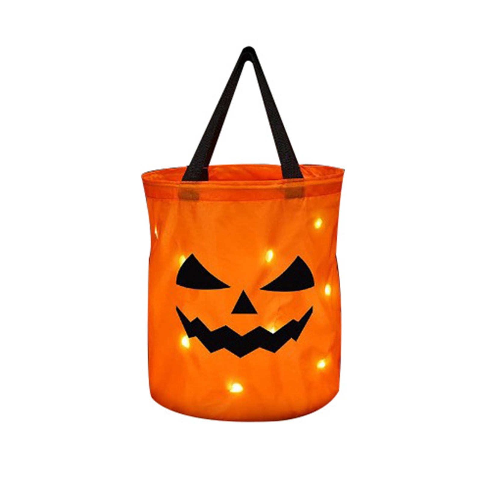 WalGRHFR LED Light Candy Bags Light Up Pumpkin Candy Bucket Trick Or ...