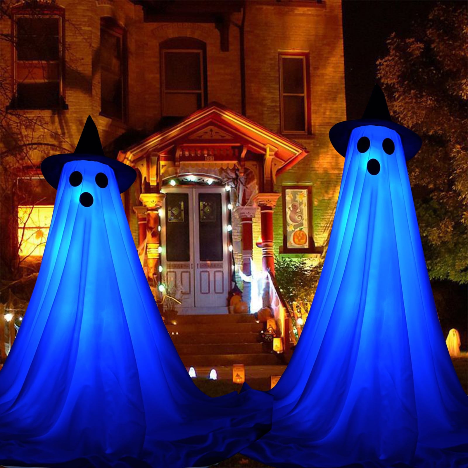 Walbest 1/2Pack Halloween Ghost Decorations Outdoor Spooky Standing ...