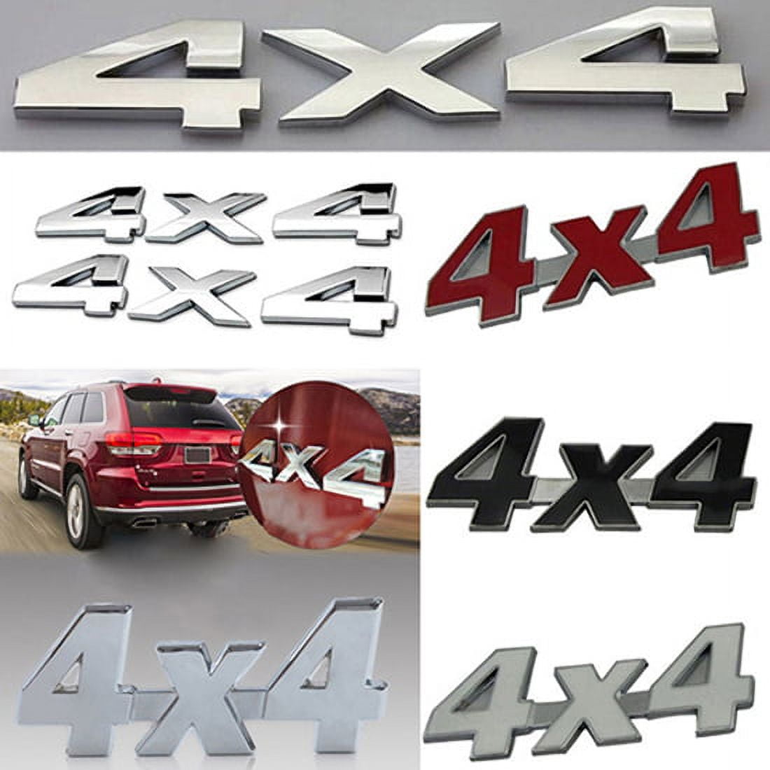 Walbest 1 Pack Car Sticker, Car Metal 3D 4x4 Displacement Badge Truck ...