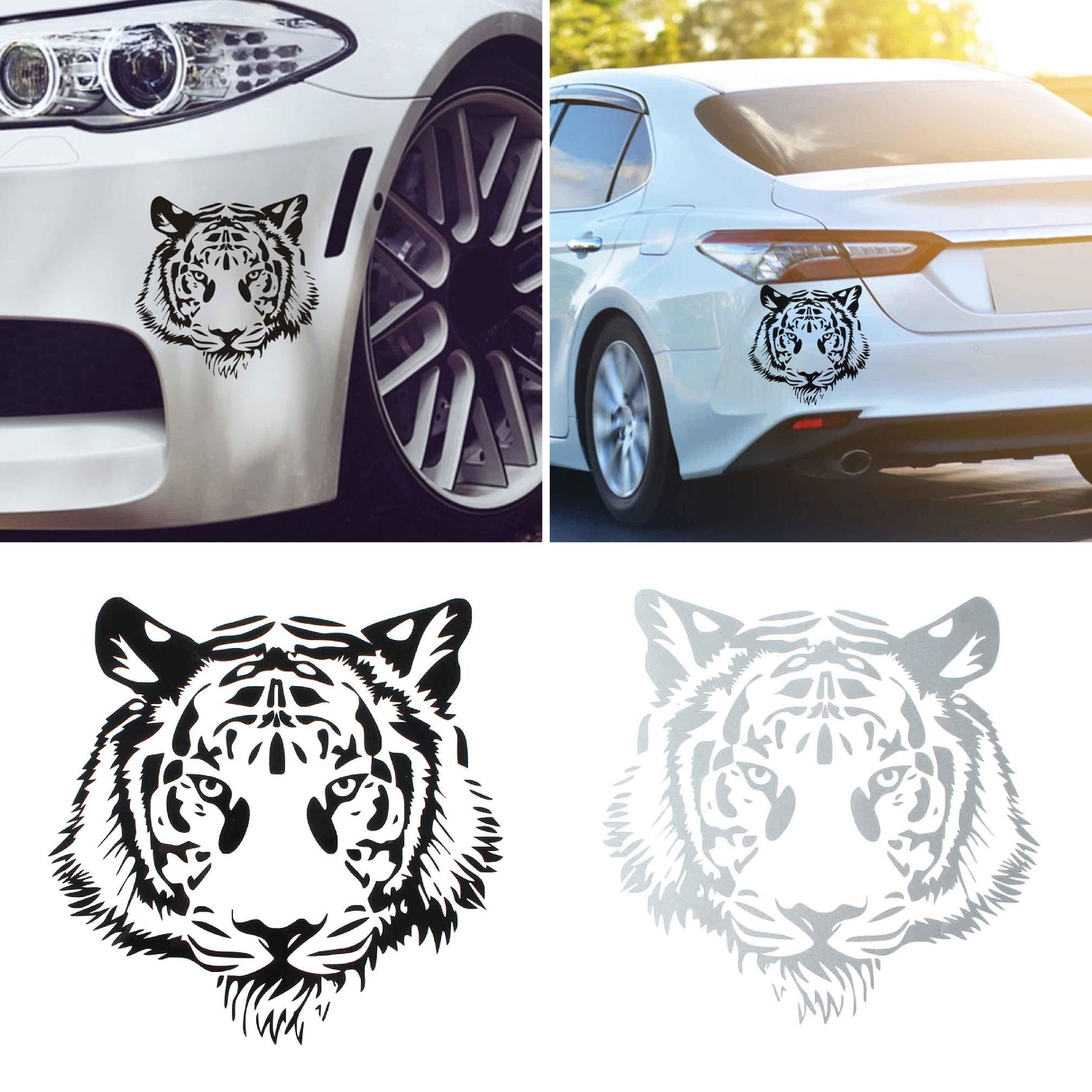 Walbest 1 Pack Car Sticker, Tiger Pattern Car Sitcker PVC for Universal ...