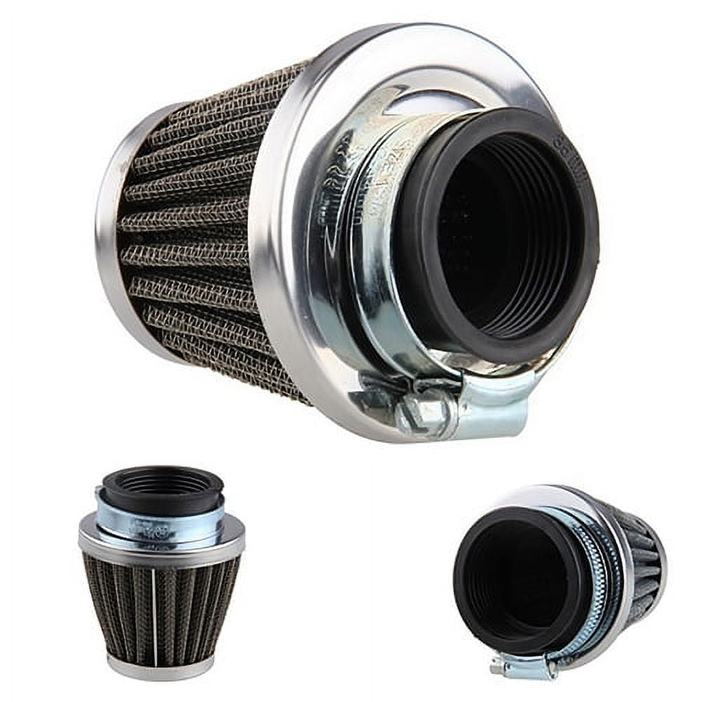 Walbest 1 Pcs Motorcycle Air Filter 50mm, Oval Metallic Clamp-on Intake ...