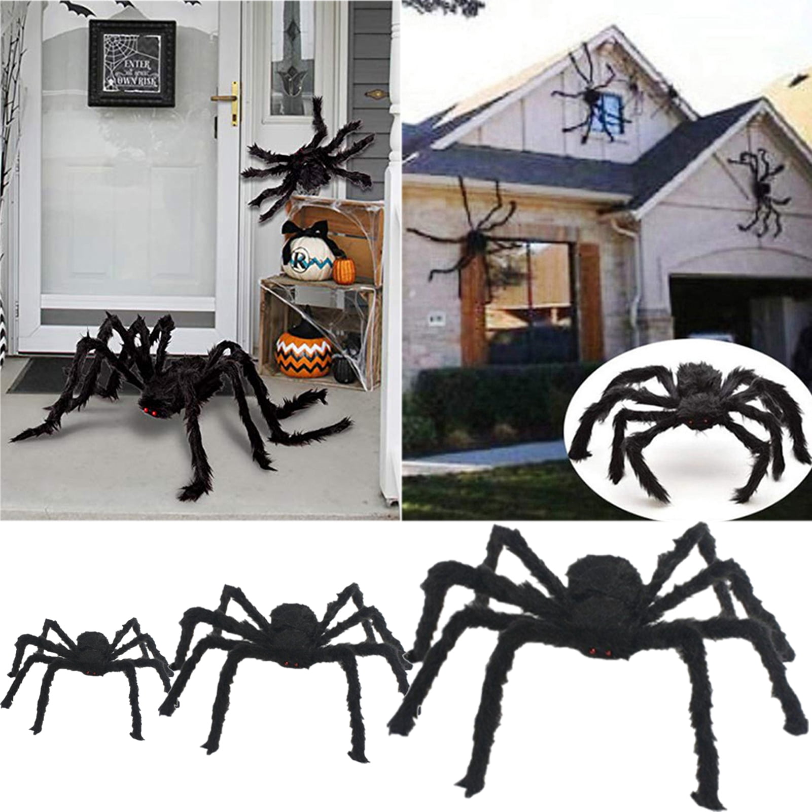 Walbest 1 Piece Large Halloween Realistic Hairy Spider, Halloween Vivid ...