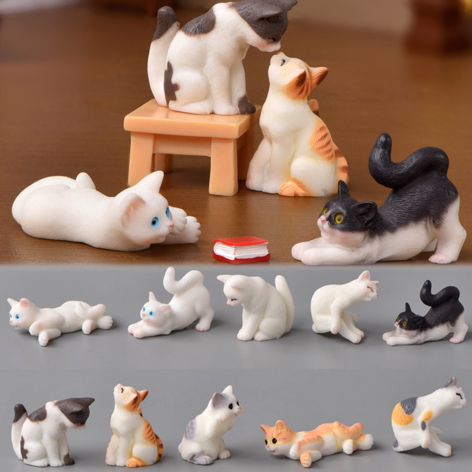 Walbest 1 Piece Plastic Cat Ornament Animal Image Exquisite Realistic ...