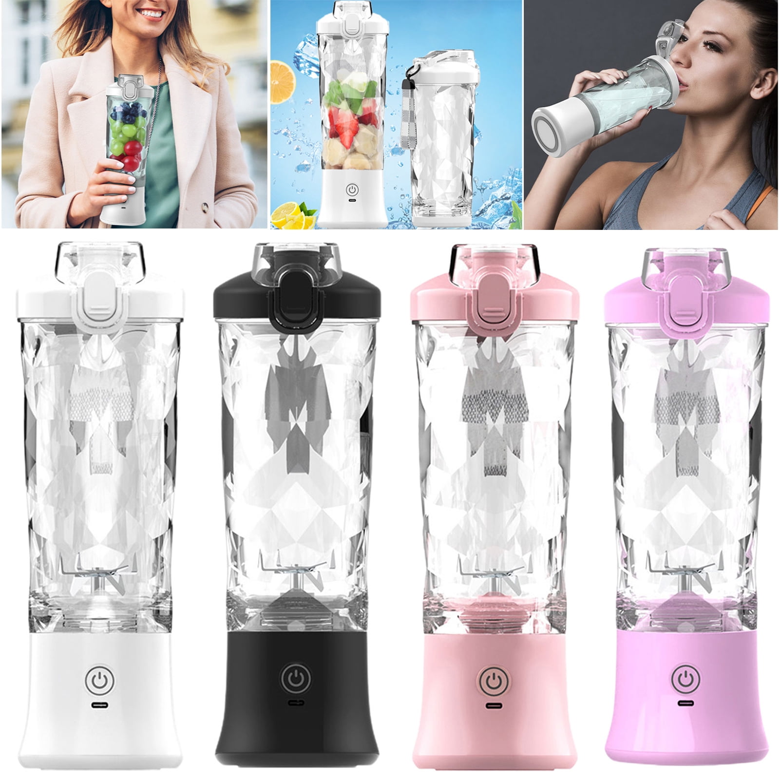 Walbest 1 Set 20 oz Juicer Cup, Personal Size Portable Blender 6 Blades ...